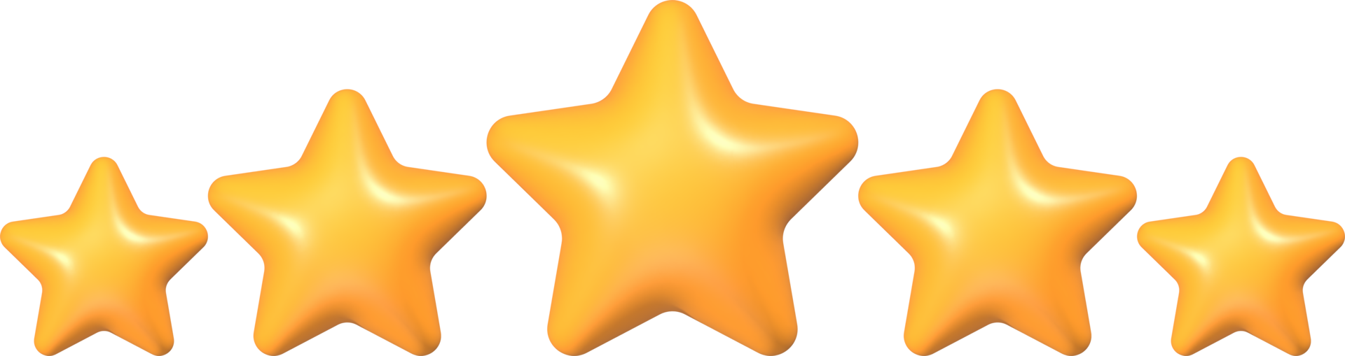 3D Five Star Icon Illustration Rating 24913043 PNG