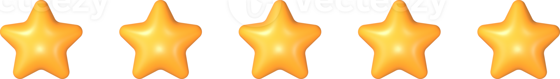3D Five Star Icon Illustration Rating 24913051 PNG