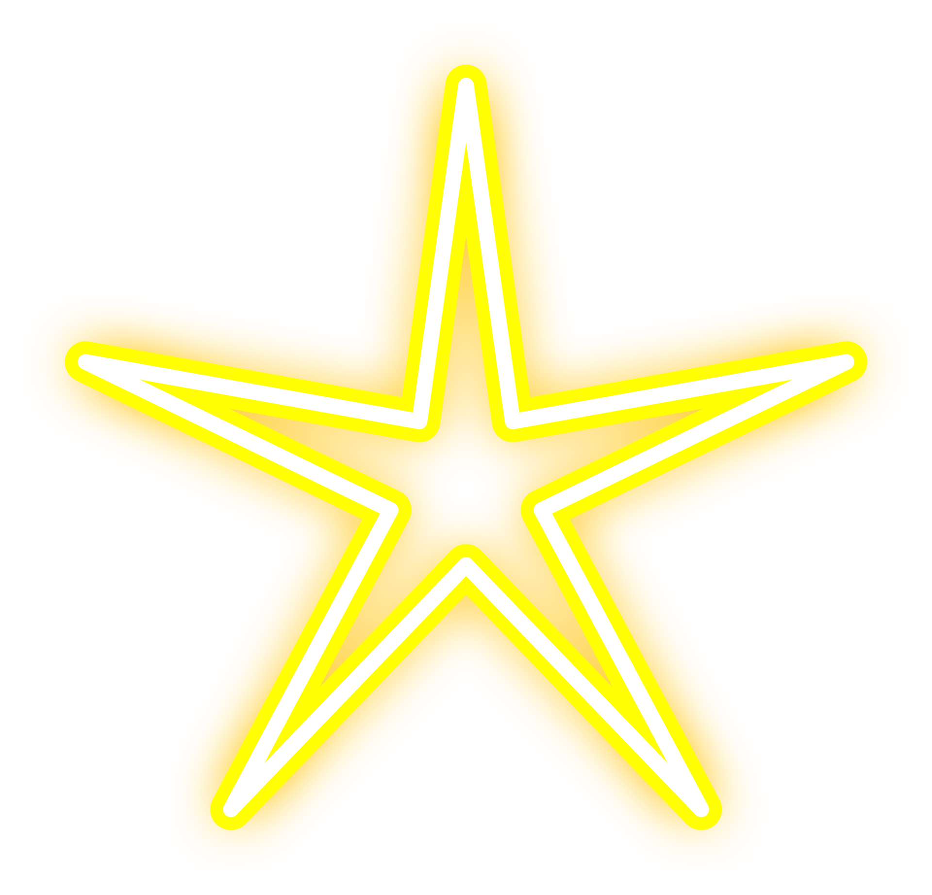 Glowing Neon Yellow Star 24913065 PNG