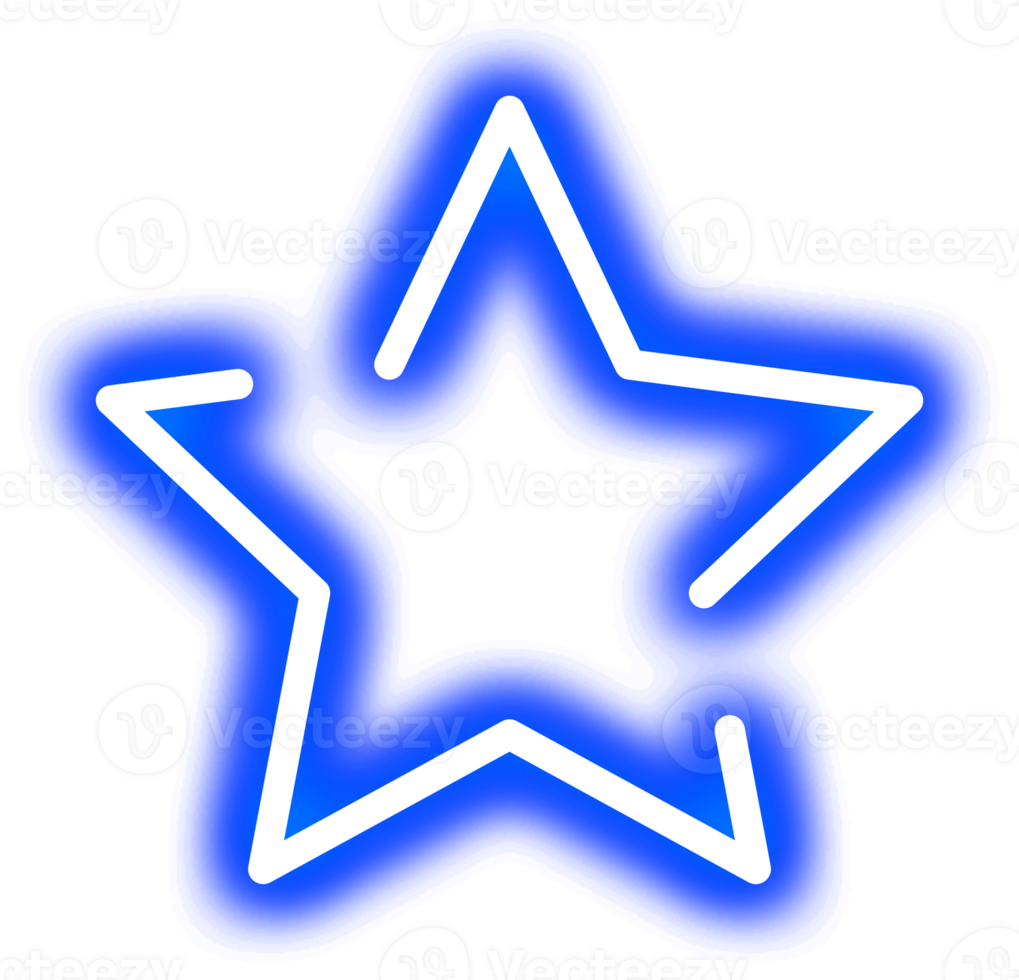 Glowing Neon Star 24913071 PNG