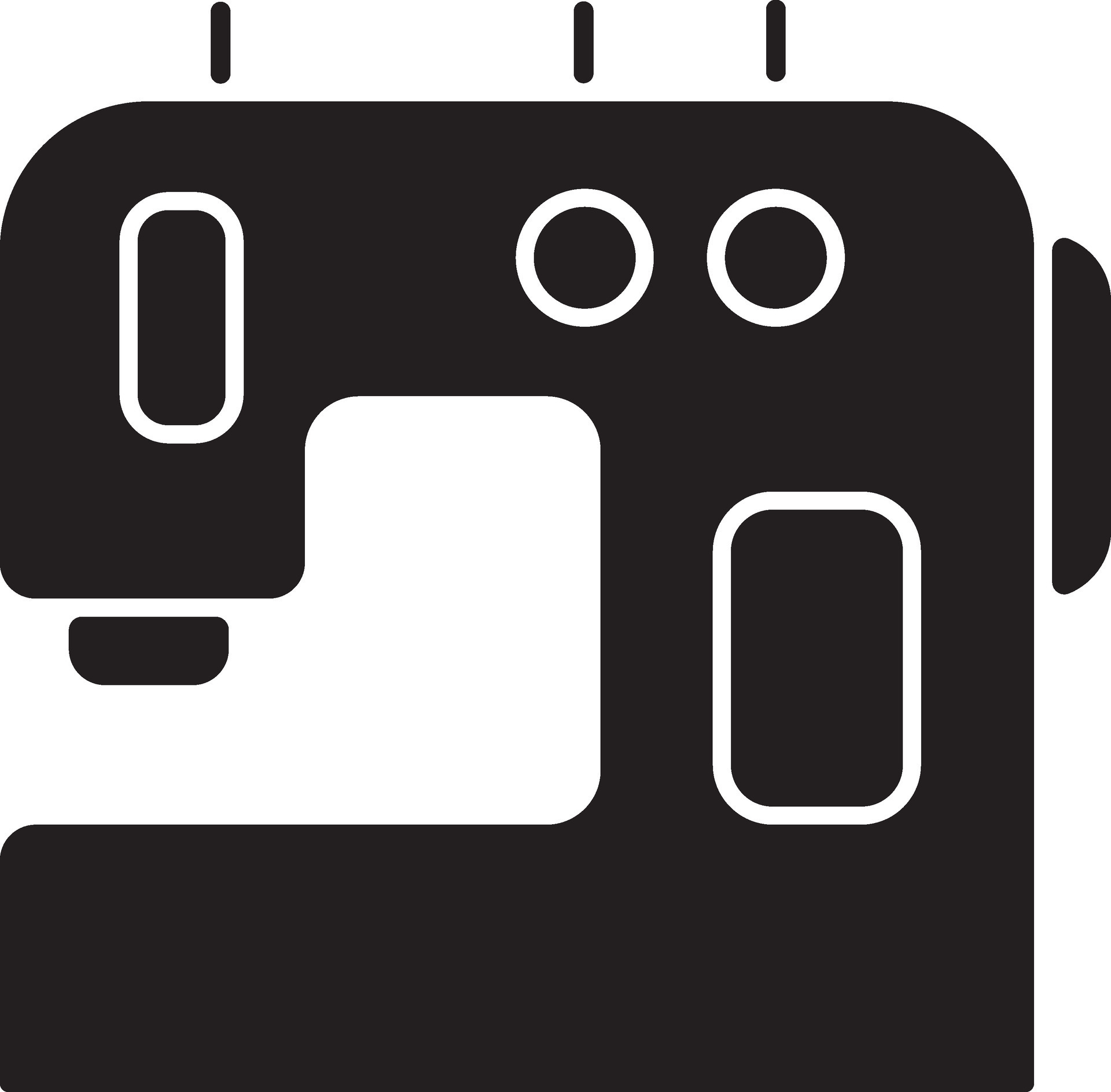 Illustration Of Modern Sewing Machine Icon 24917659 Vector Art At Vecteezy