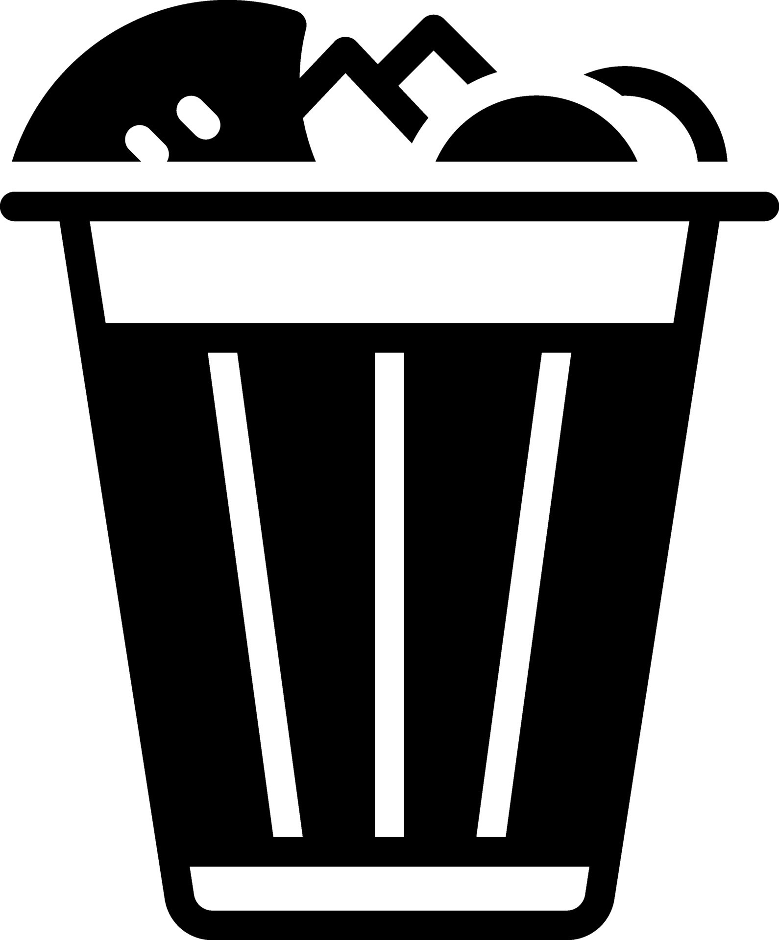 solid icon for garbage 24921080 Vector Art at Vecteezy