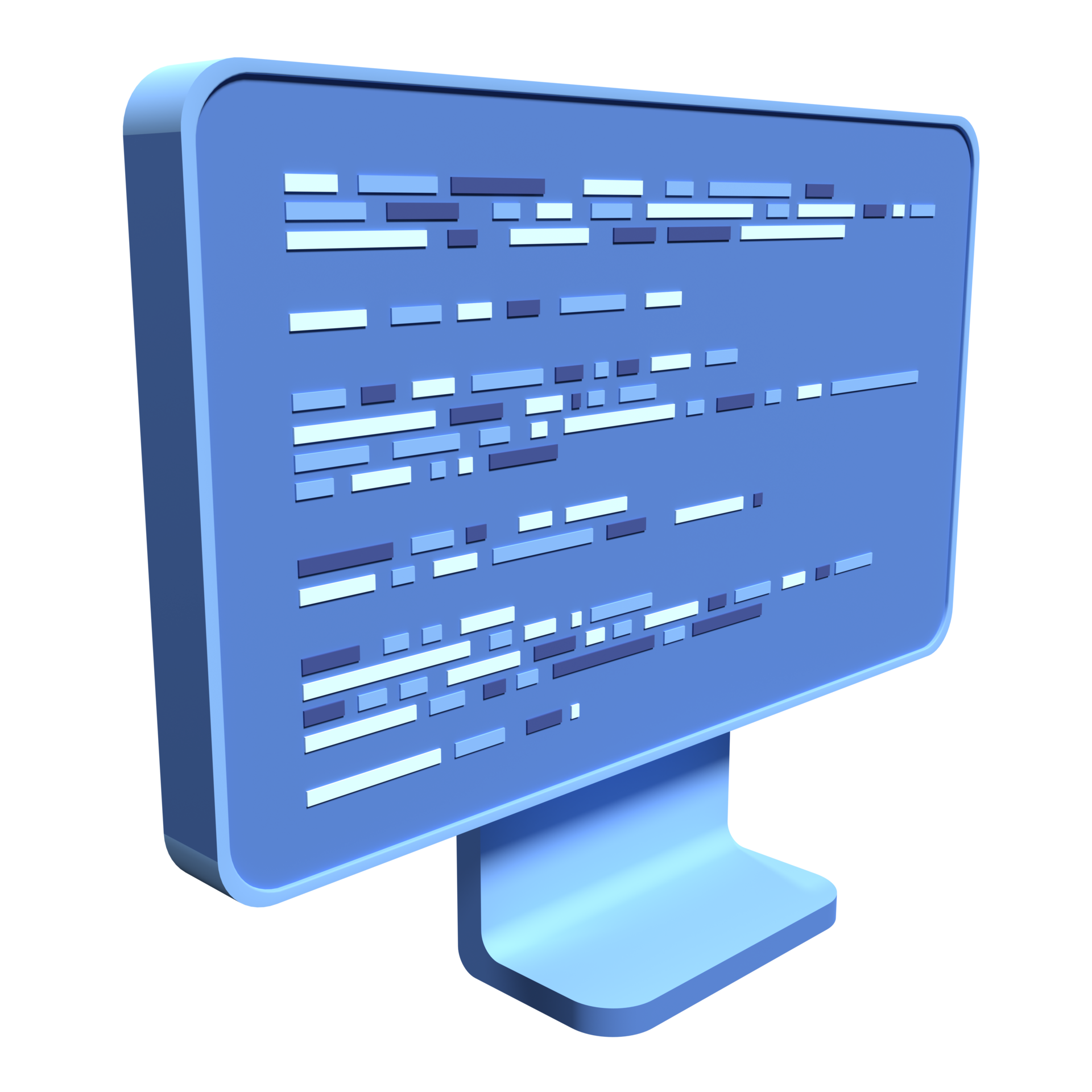 computadora programación o desarrollando software. 3d representación de ...