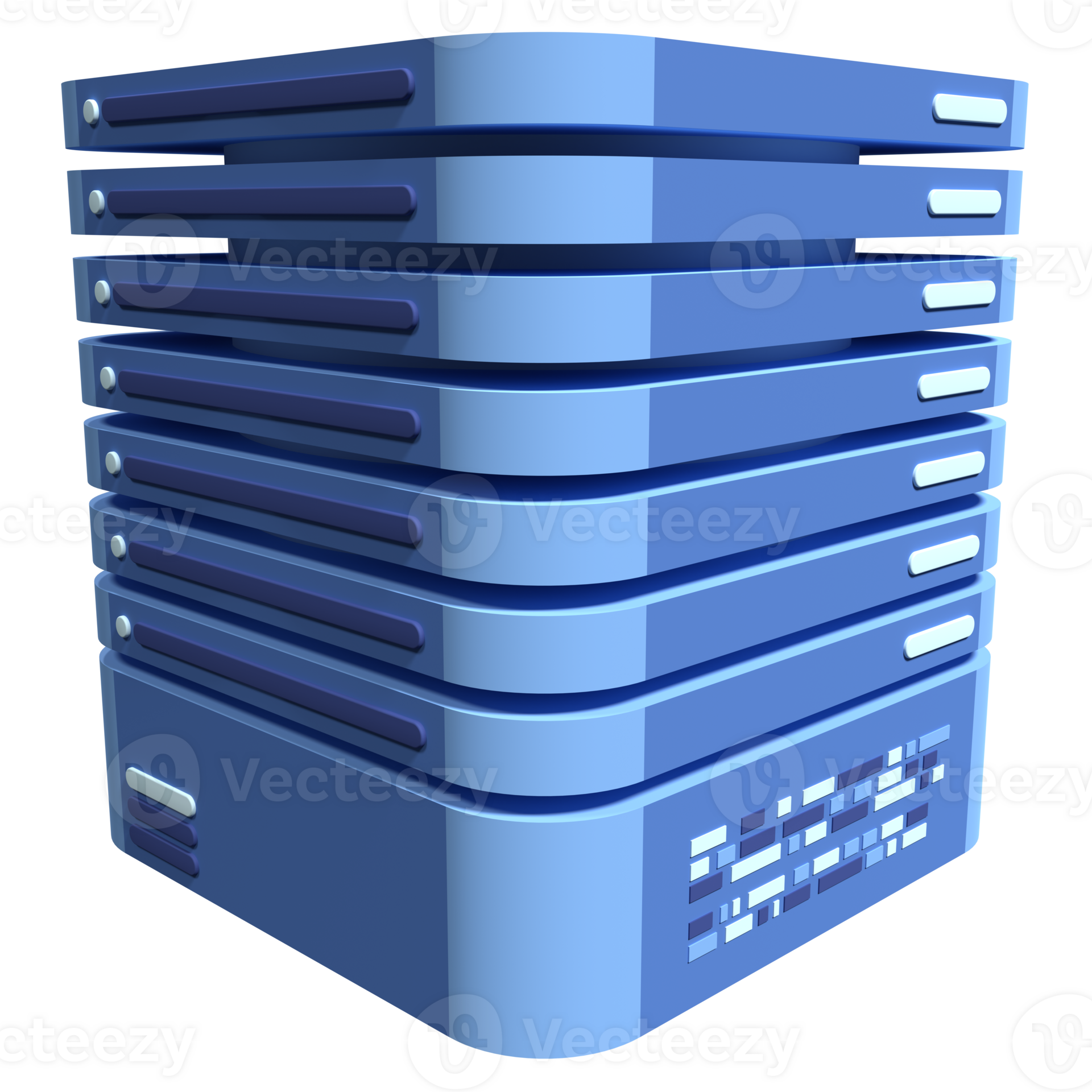 3D server icon. Computer server 3d render icon. Cloud computing. 3d ...