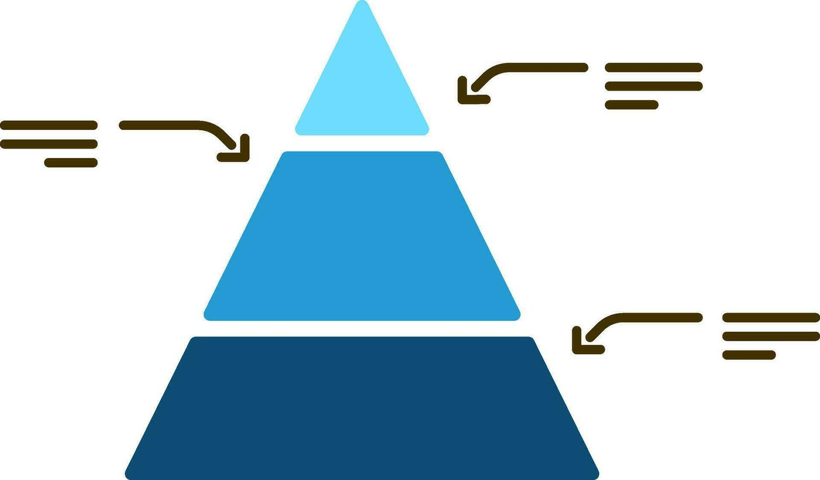 Three Layer Pyramid icon in Blue Color. 24923066 Vector Art at Vecteezy