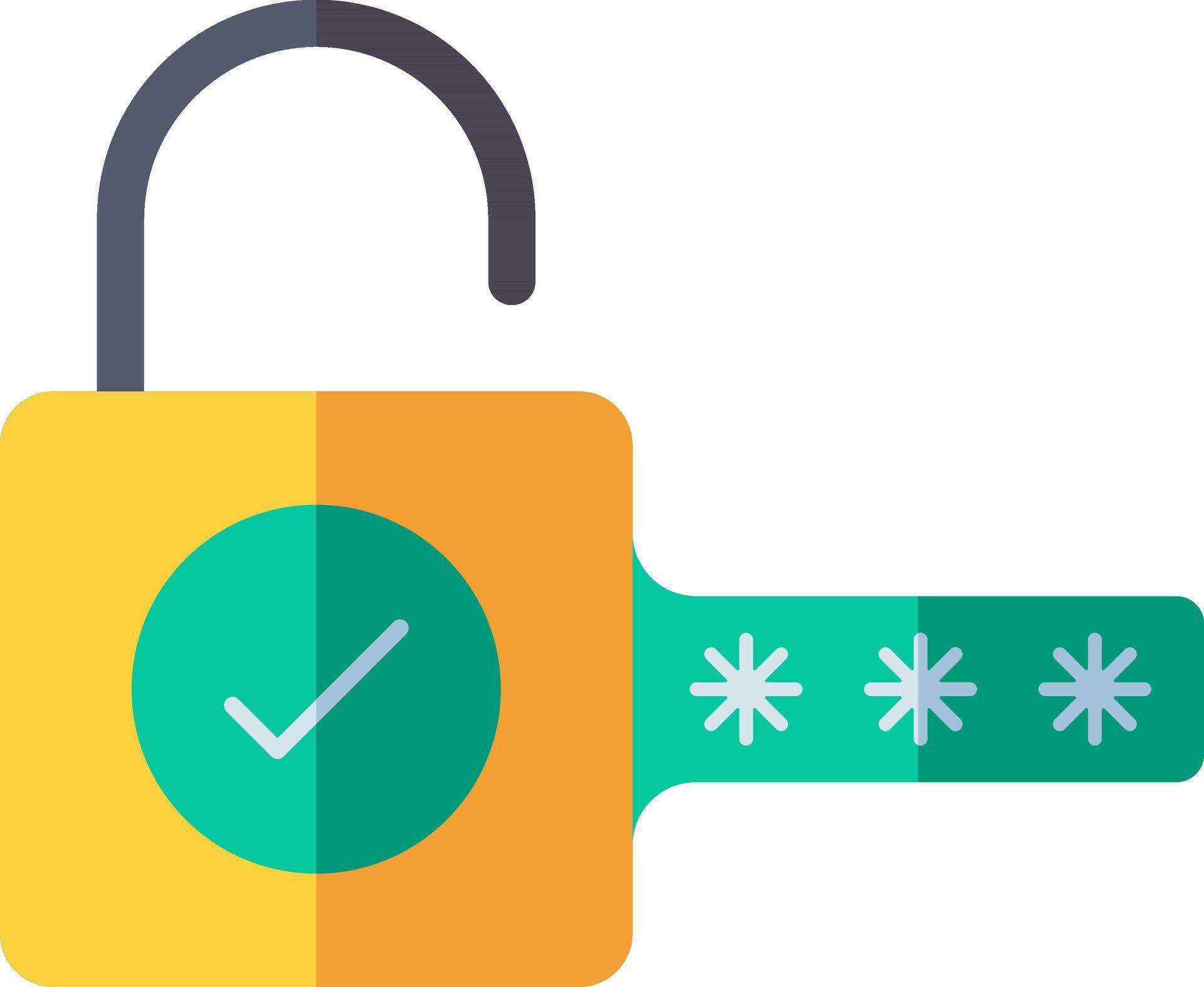 Check Password Lock Icon In Yellow And Green Color 24924925 Vector Art At Vecteezy