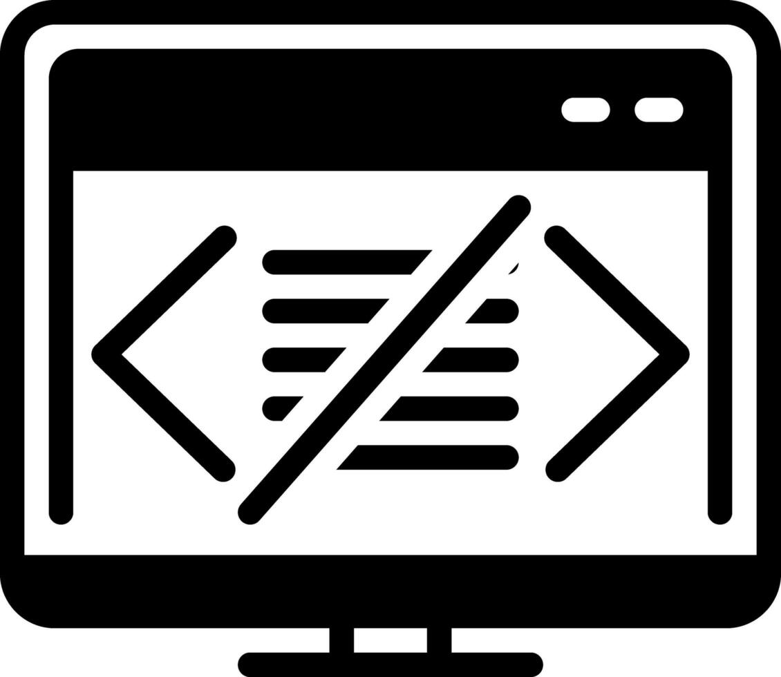 solid icon for coding 24930357 Vector Art at Vecteezy