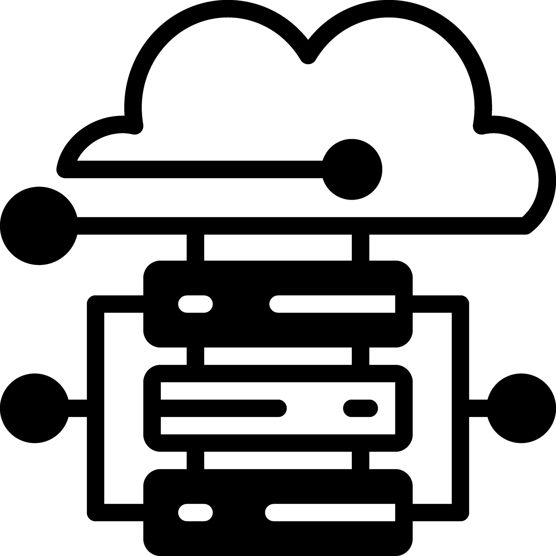 solid icon for cloud hosting 24930370 Vector Art at Vecteezy