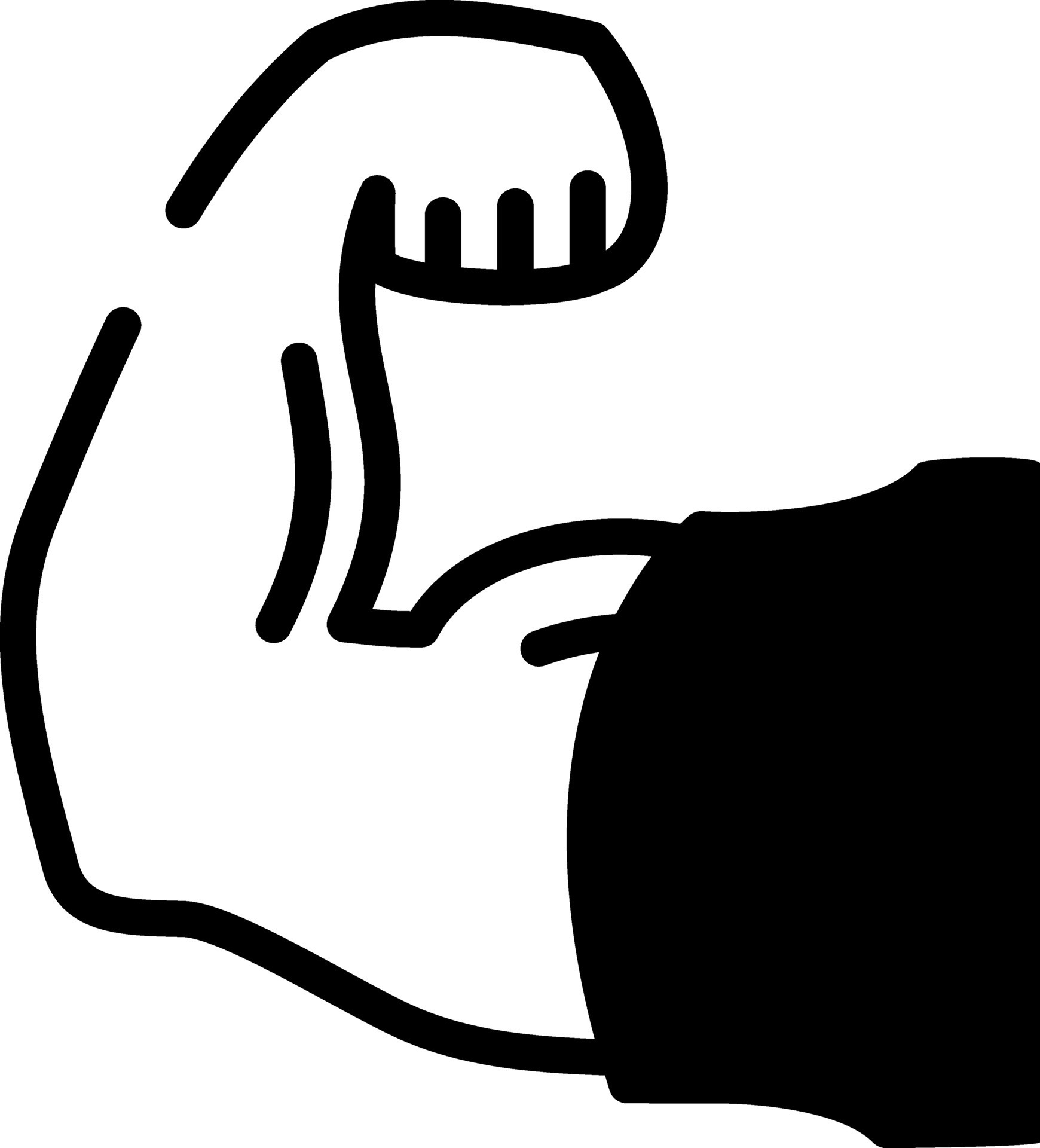 solid icon for strong 24930621 Vector Art at Vecteezy