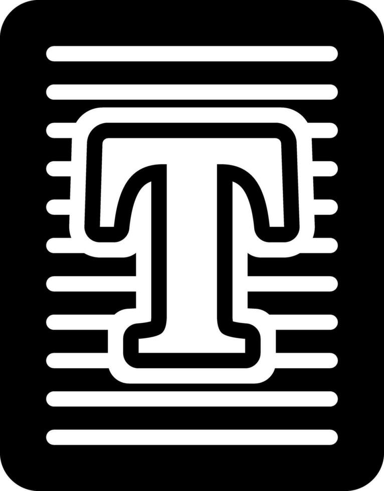 solid icon for text 24931449 Vector Art at Vecteezy