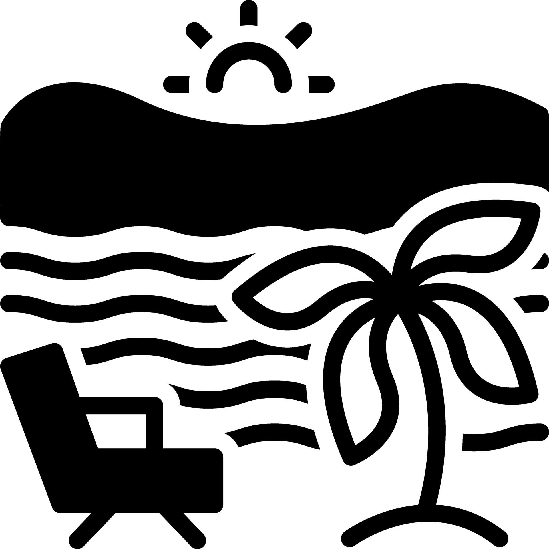 solid icon for beach 24931541 Vector Art at Vecteezy