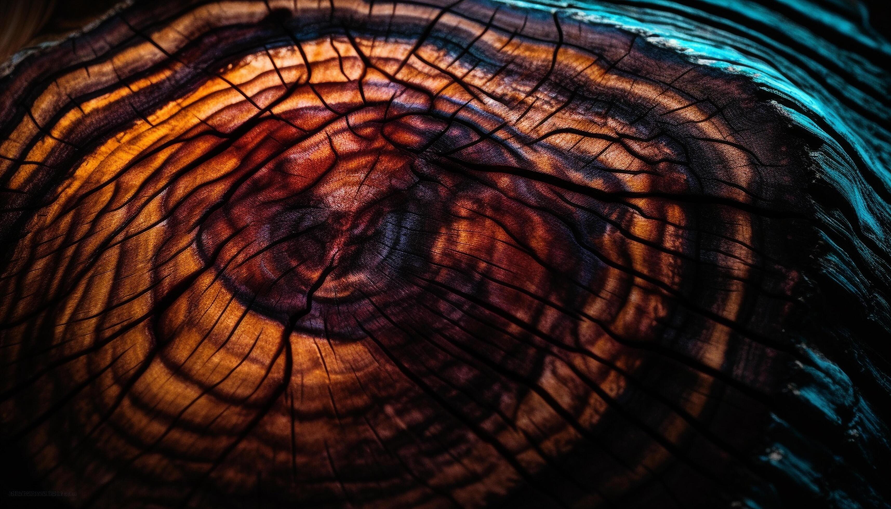 Tree trunk cross section reveals concentric growth rings generated by AI 24940490 Stock Photo at ...