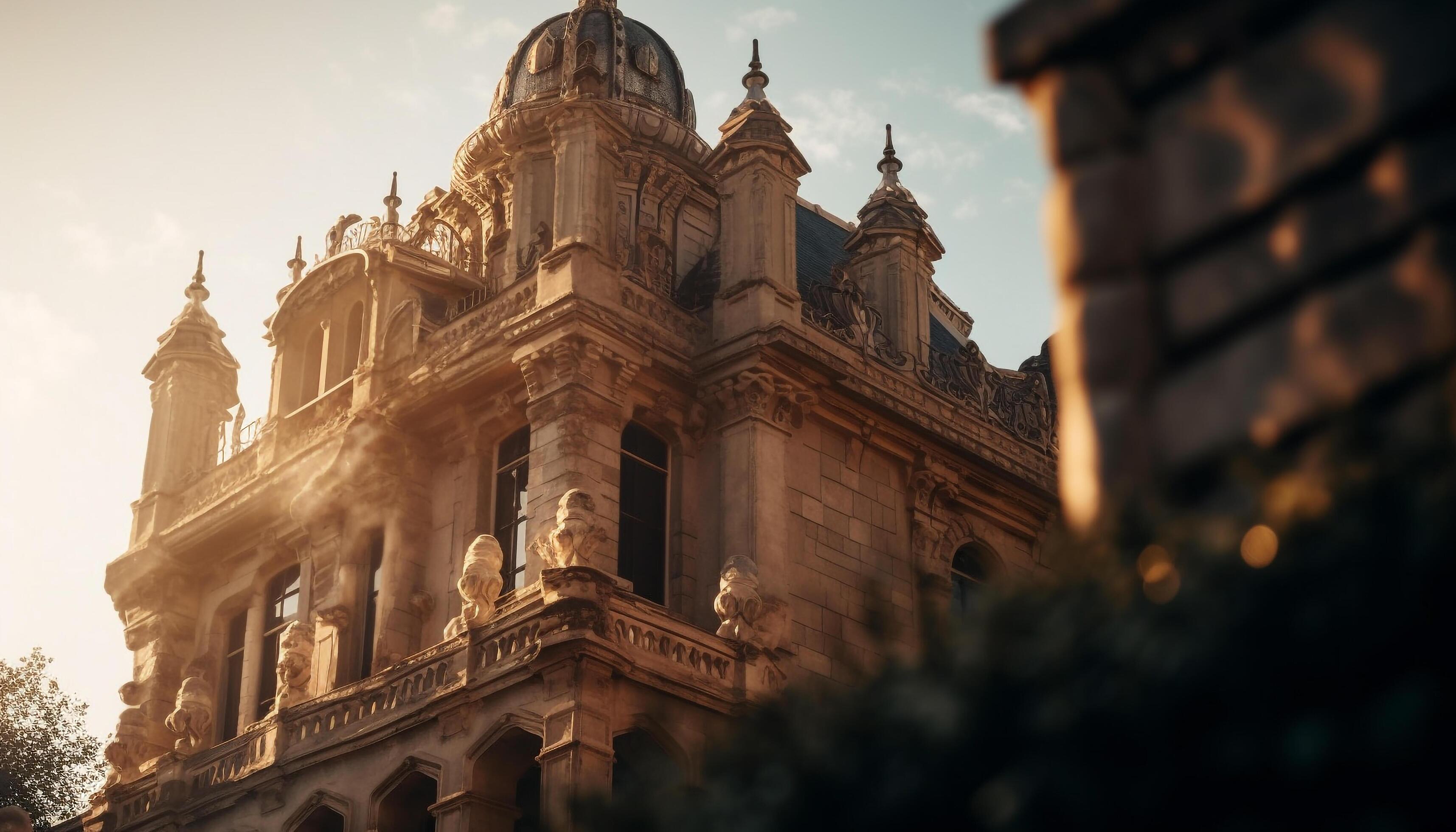 Ancient Sandstone Monument Symbol Of Indian Culture Generated By Ai