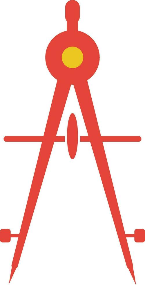 Drawing compass made by orange color. 24947530 Vector Art at Vecteezy