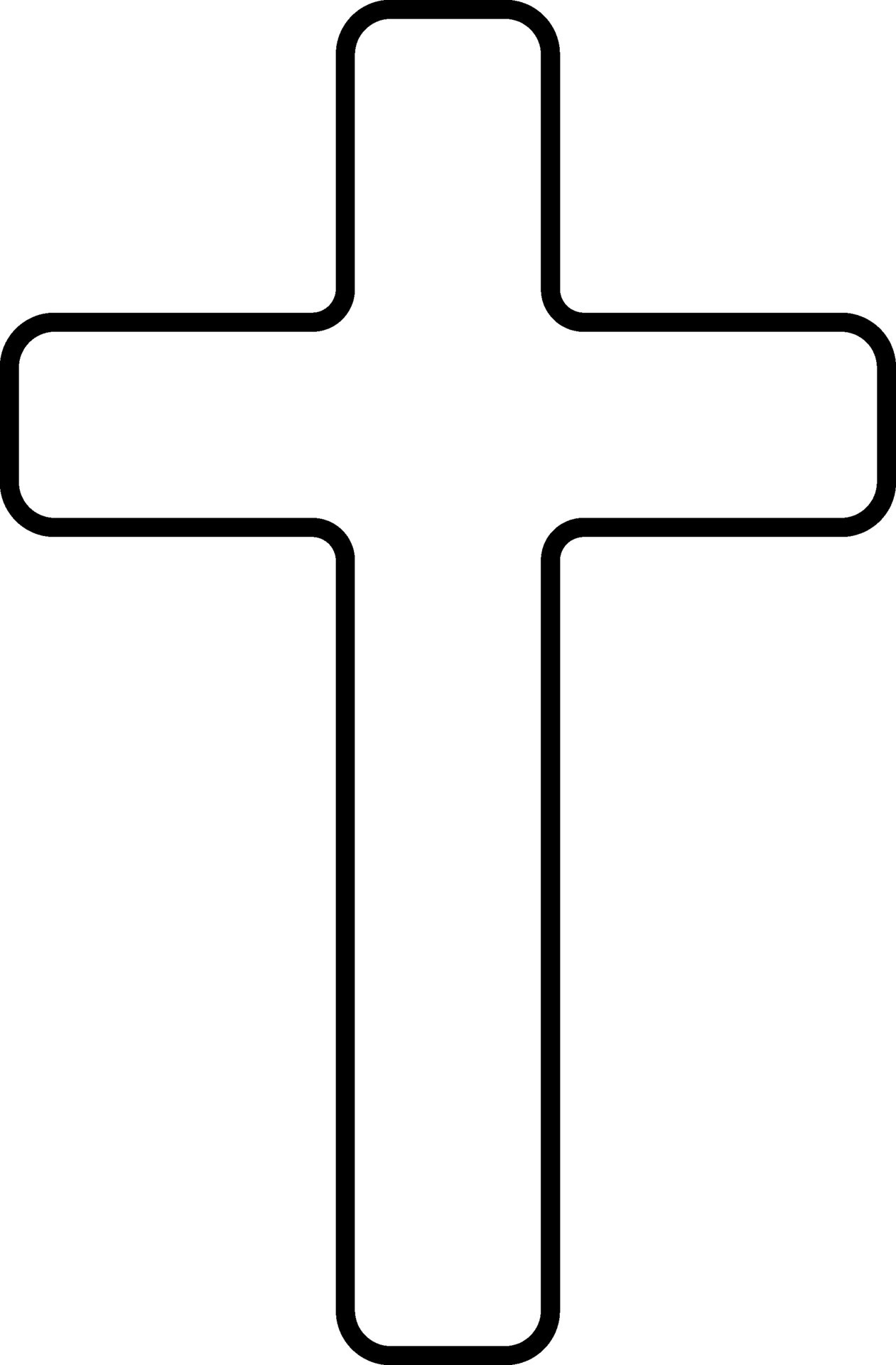 Black Thin Line Art Christian Cross Symbol Or Icon 24947744 Vector Art At Vecteezy