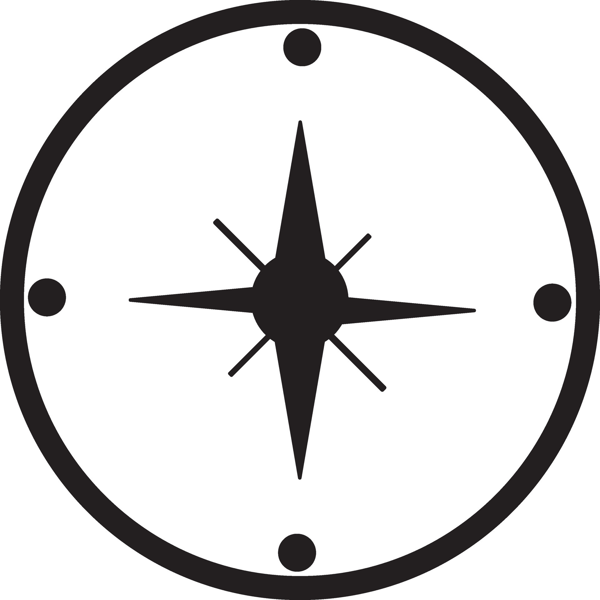 compass in flat style. Glyph icon or symbol. 24947869 Vector Art at ...
