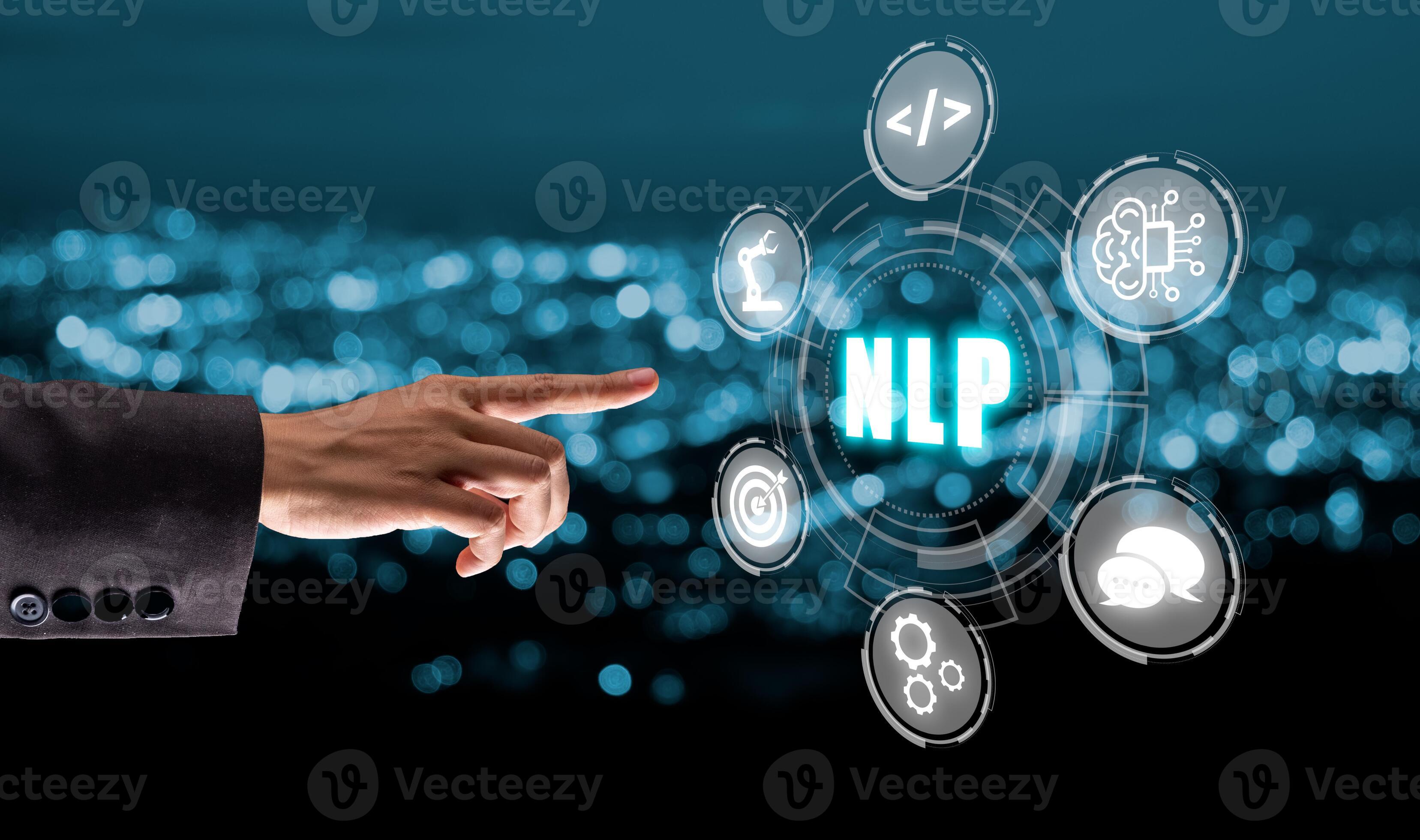 Nlp Natural Language Processing Cognitive Computing Technology Concept Business Person Hand