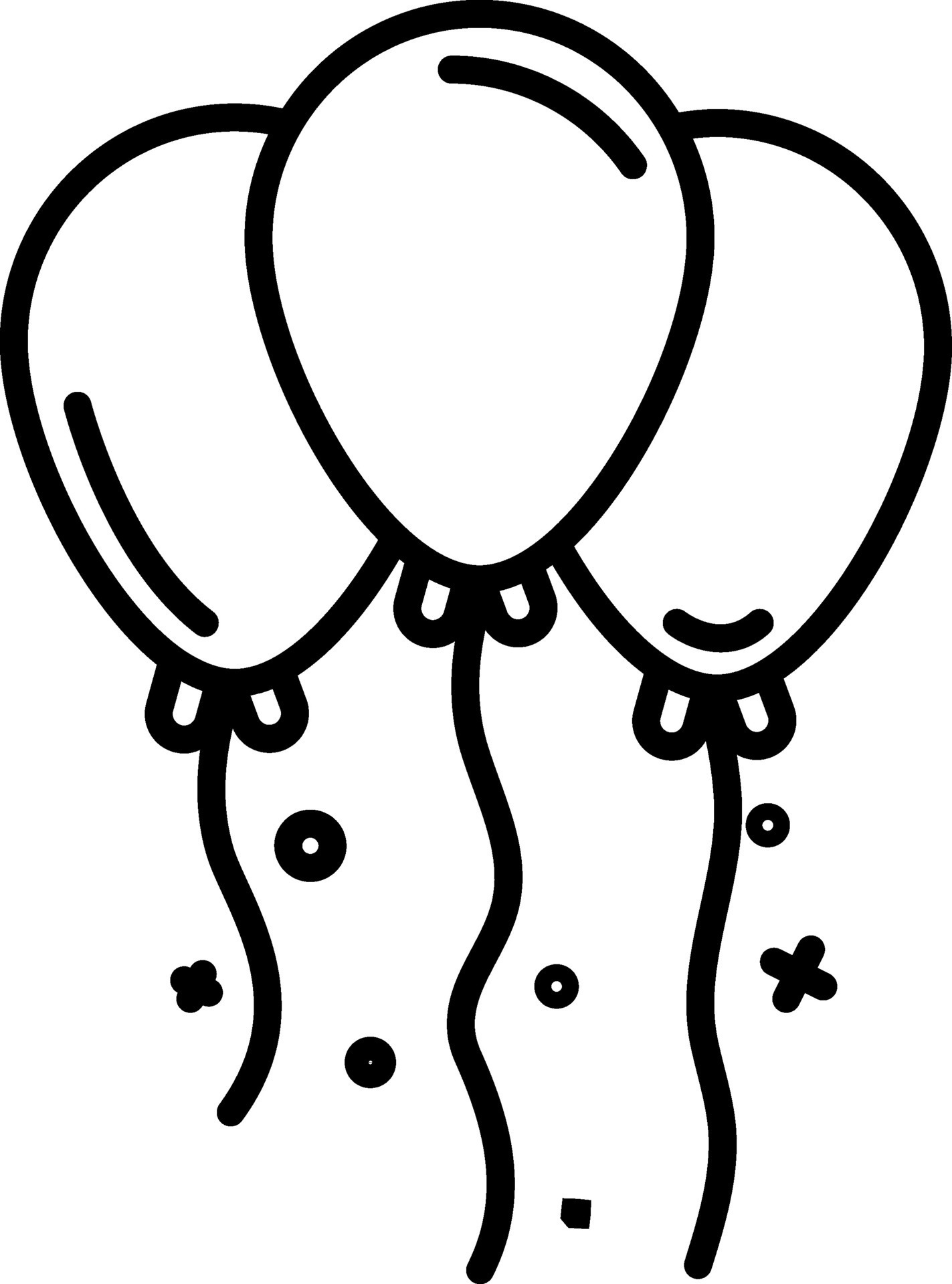 Three Balloon Icon In Line Art. 24949838 Vector Art at Vecteezy Three Balloon Icon In Line Art. 24949838 Vector Art at Vecteezy