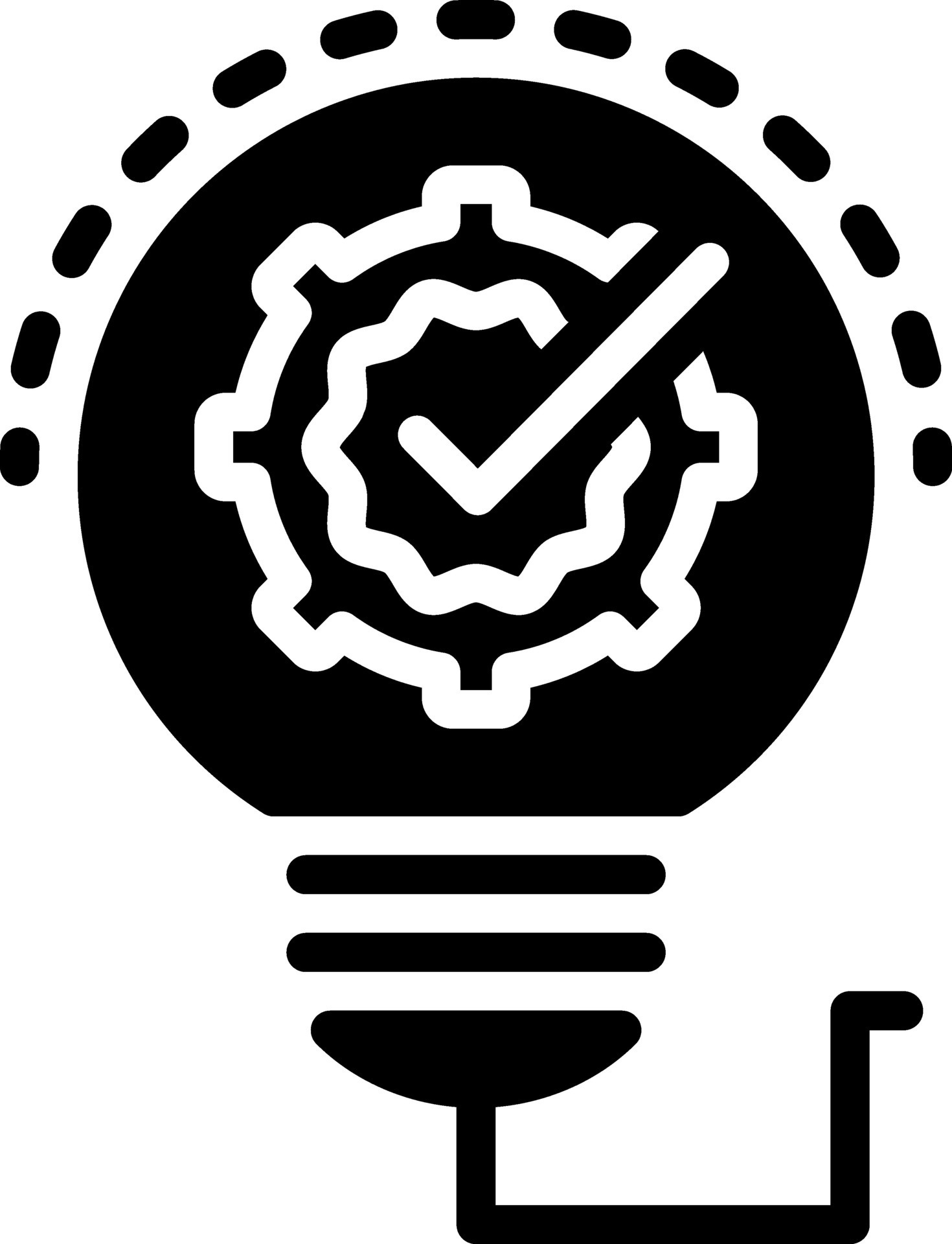 solid icon for solution 24951215 Vector Art at Vecteezy