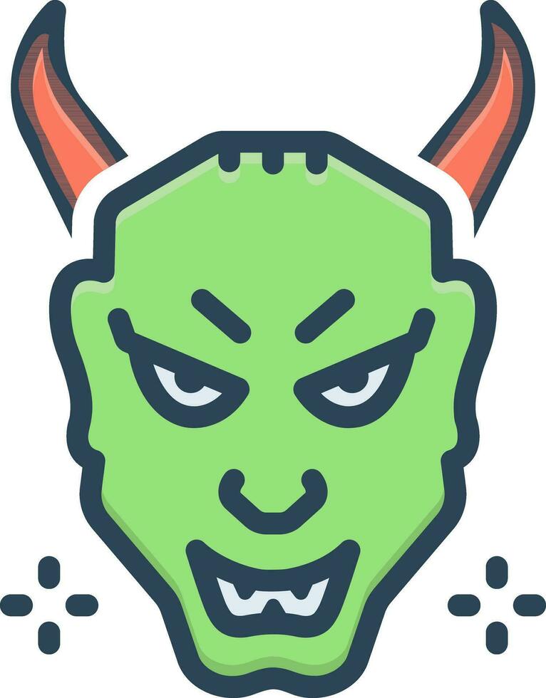 color icon for evil 24951268 Vector Art at Vecteezy