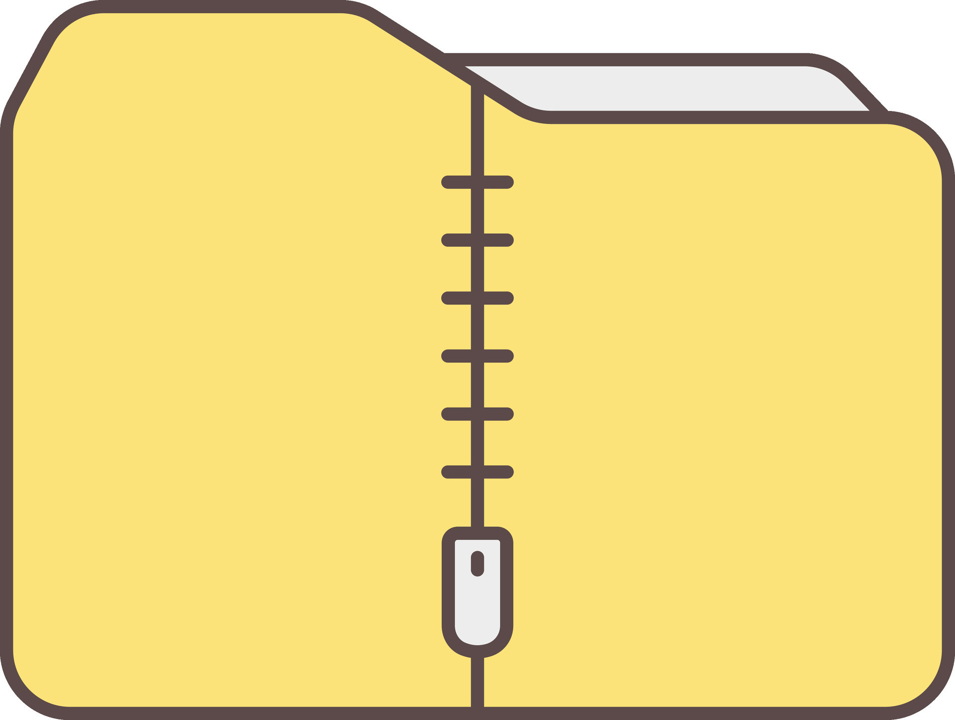 Flat Style Zip Folder Icon In Yellow Color. 24951790 Vector Art at Vecteezy