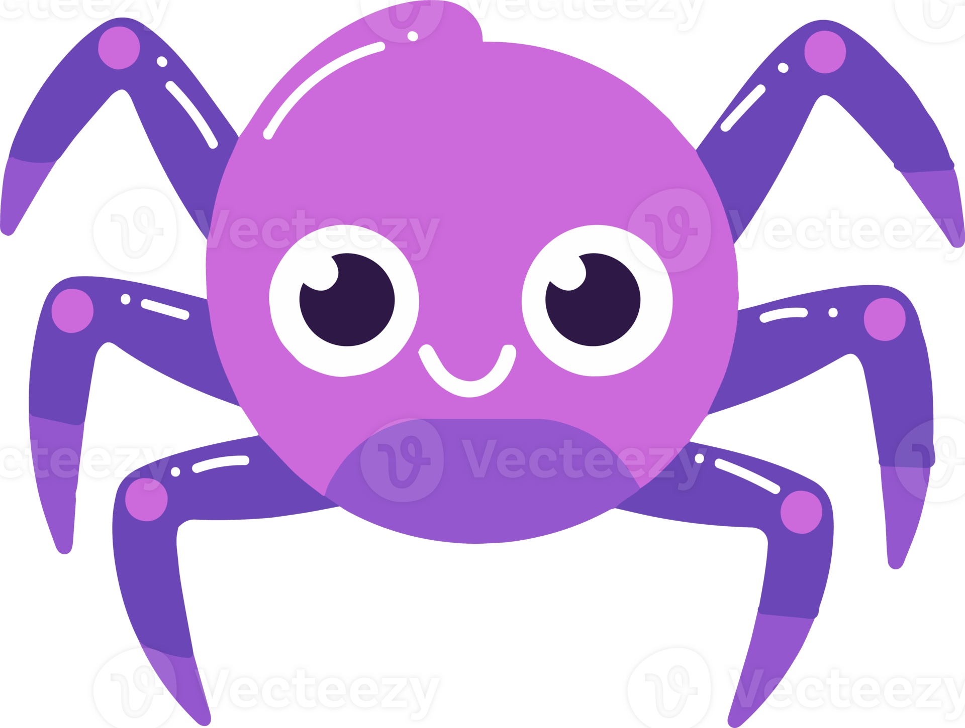 Hand Drawn cute spider in flat style 24953198 PNG