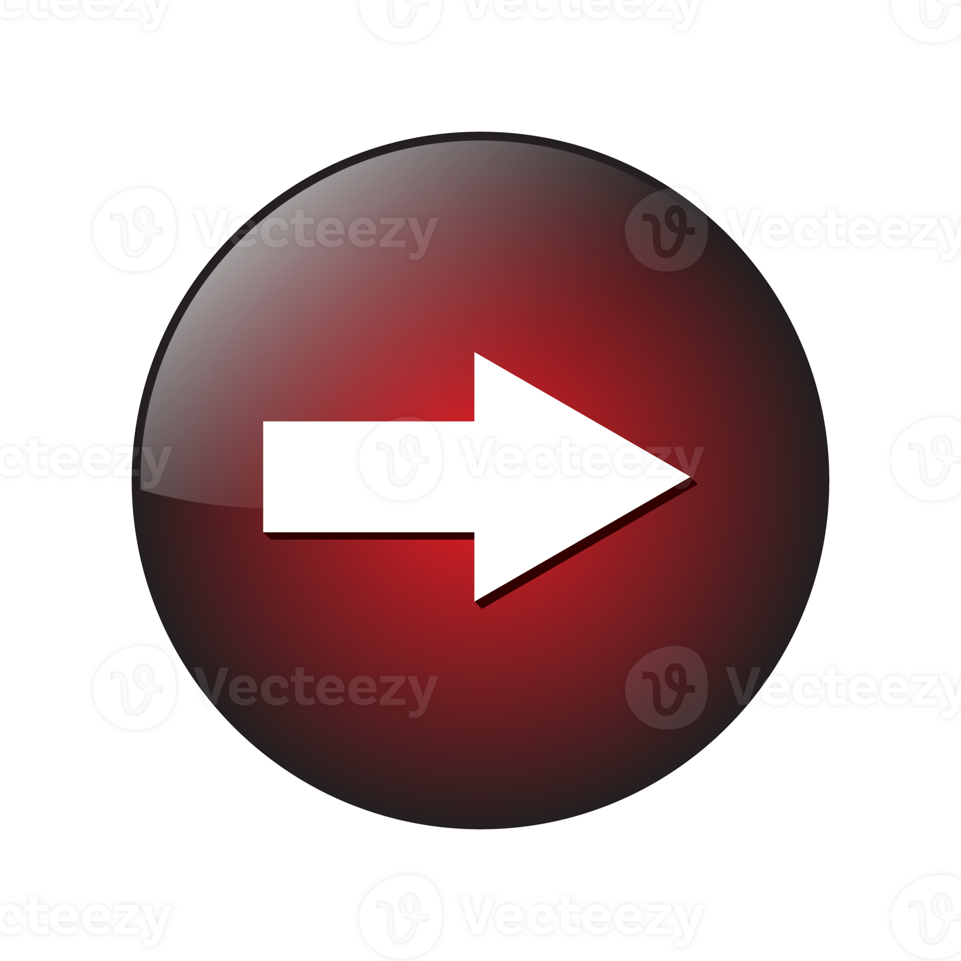 Arrow Icon, 3D Glossy Realistic Arrow Button, Shiny Arrow Button ...