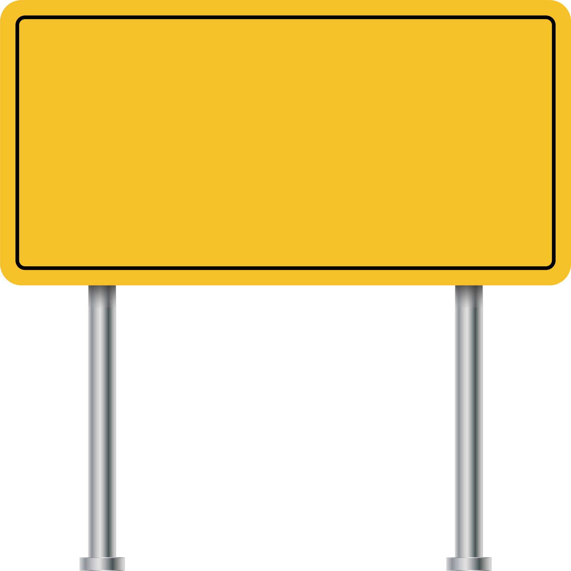 Blank road billboard. Road sign. Yellow road signs. Blank advertising ... Blank road billboard. Road sign. Yellow road signs. Blank advertising ...