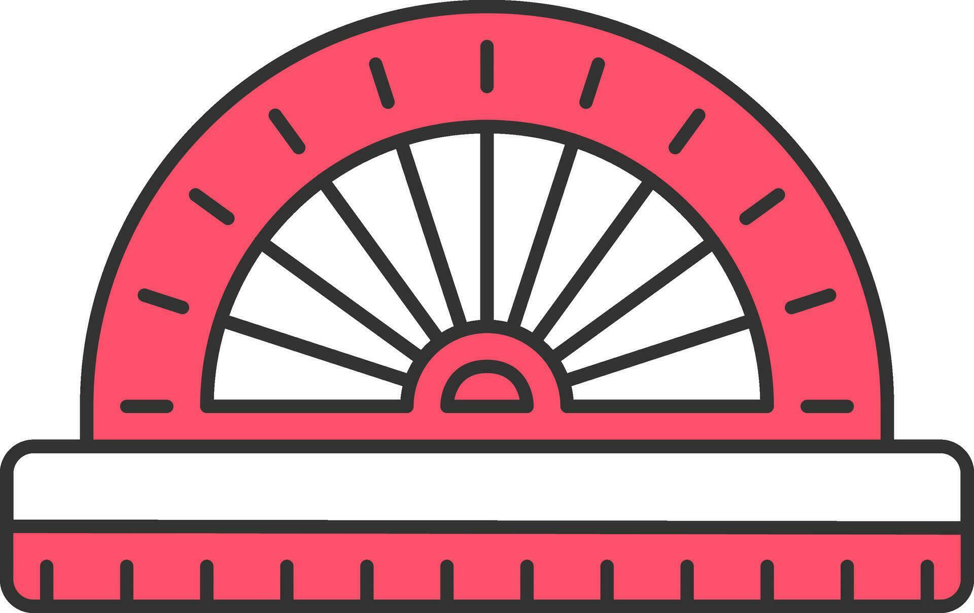 Flat Ruler Scale And Protractor Icon In Red And White Color 24971957 Vector Art At Vecteezy