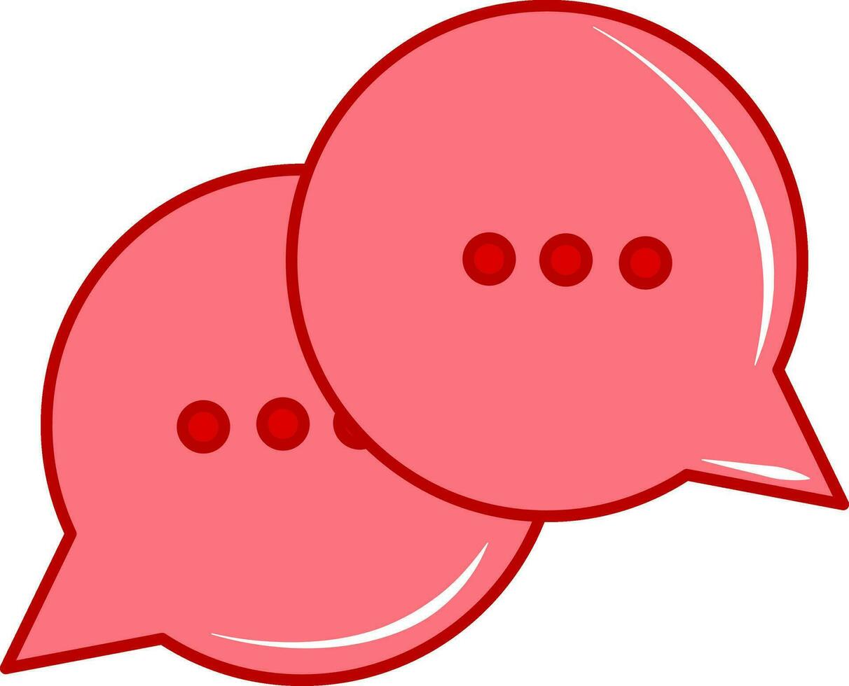 Two Message Bubble Flat Icon In Red Color. 24972235 Vector Art at Vecteezy