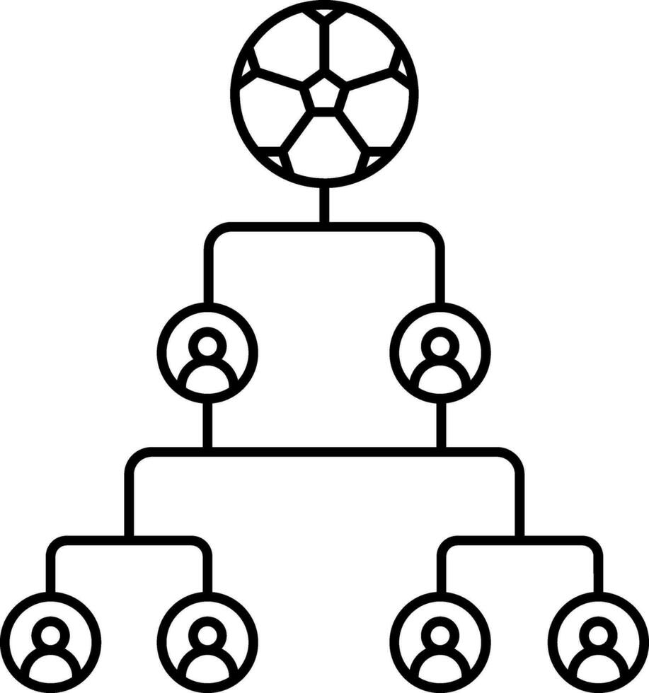 Hierarchical Approach Football Team Diagram Line Art. 24974005 Vector ... Hierarchical Approach Football Team Diagram Line Art. 24974005 Vector ...