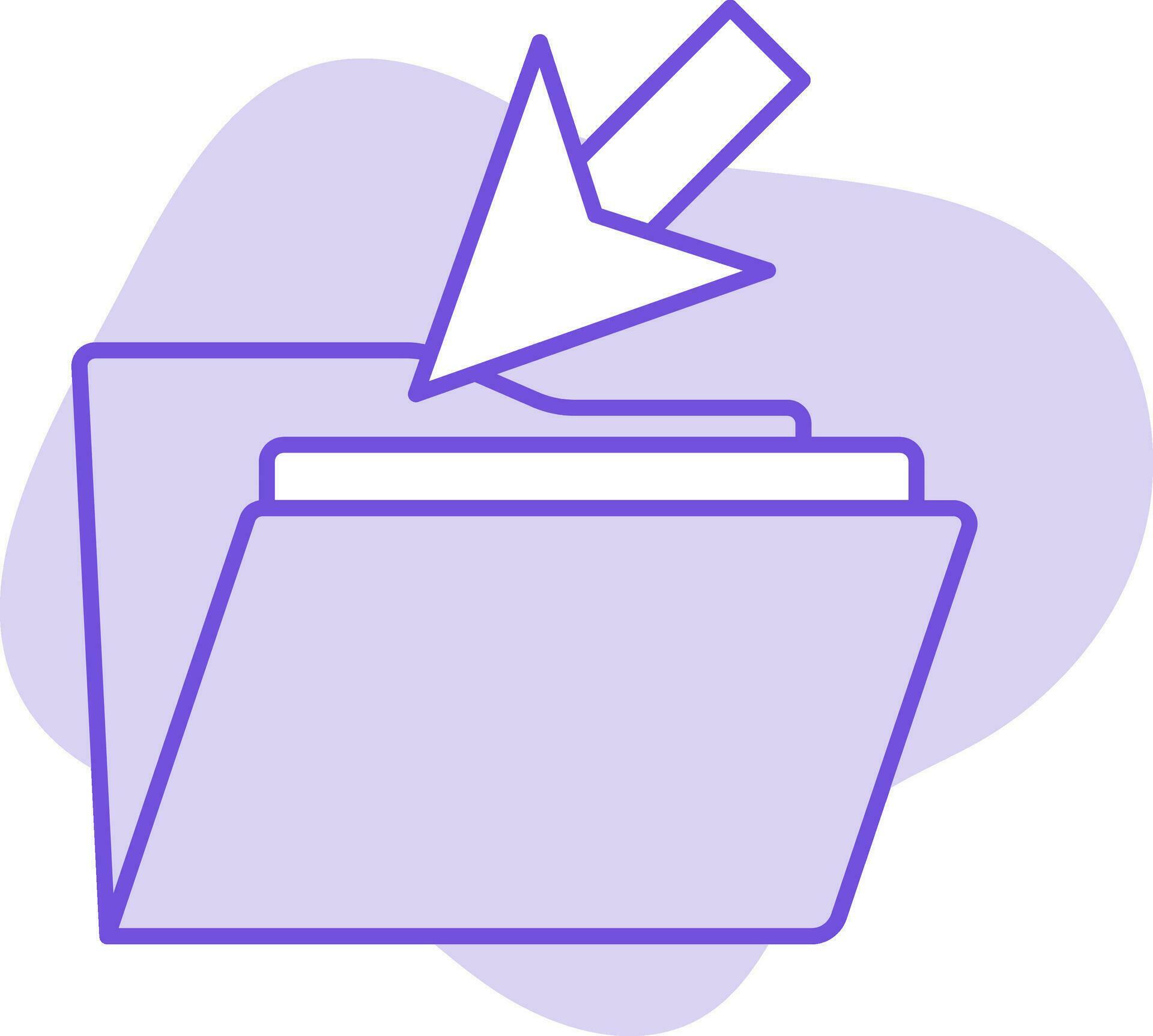 Flat Style Add File Folder Icon On Purple Background. 24974671 Vector ...