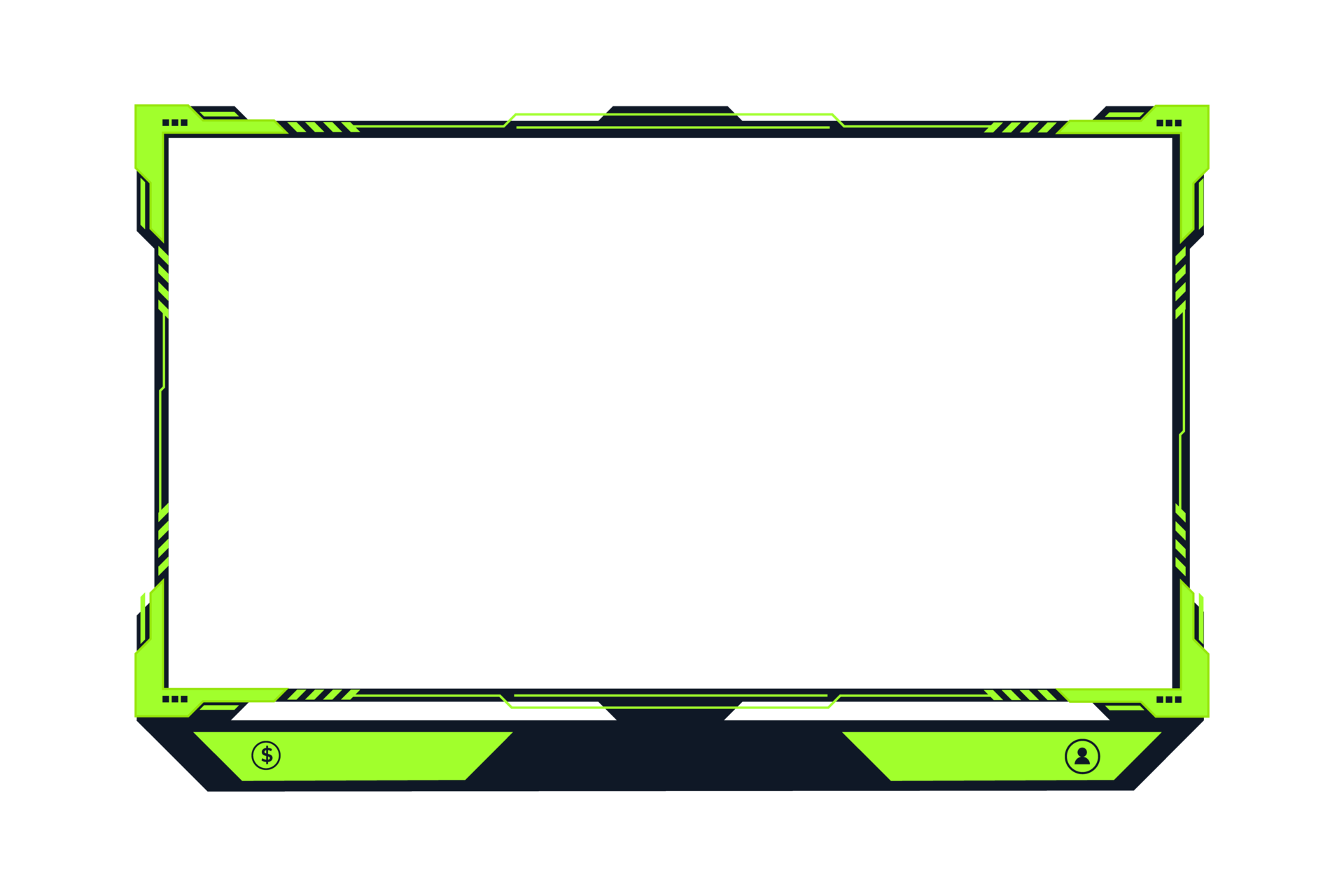 Live gaming overlay design with buttons and screen panels for online ... Live gaming overlay design with buttons and screen panels for online ...