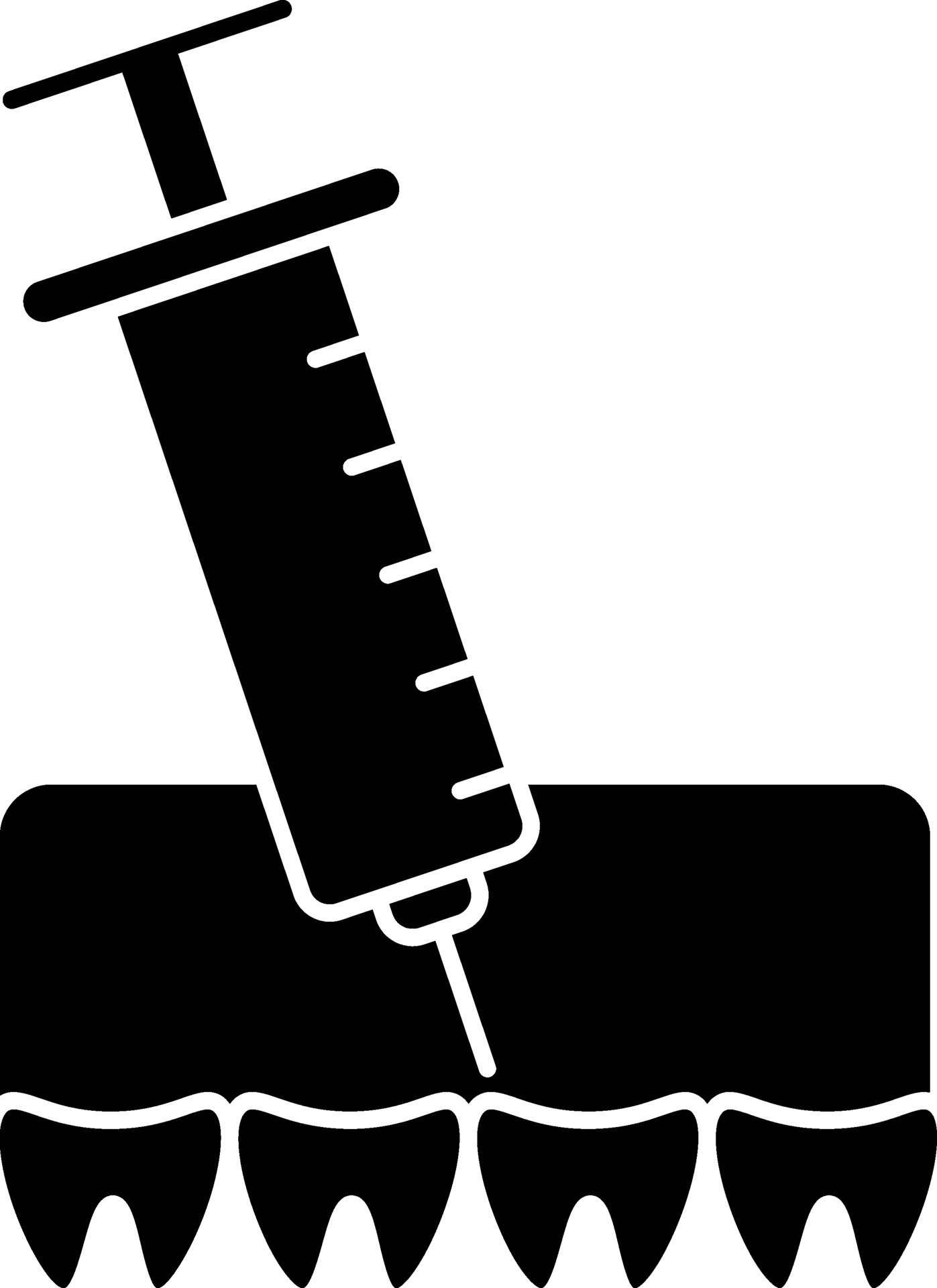 Dental Anesthesia Icon In Black And White Color 24976642 Vector Art At Vecteezy