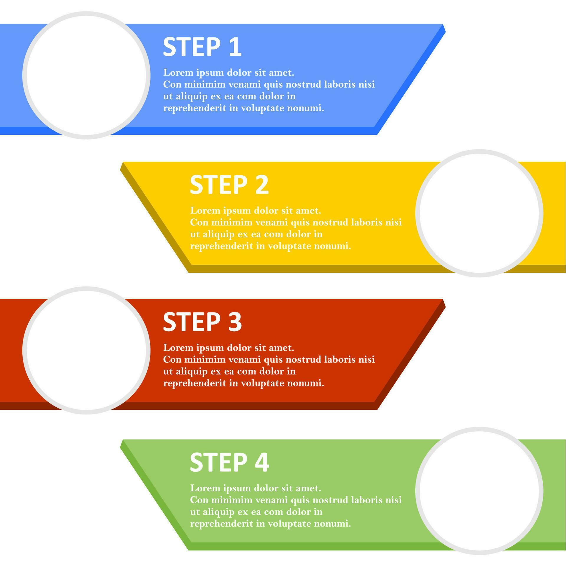 Colorful Infographic with numbers 4 options. Used for presentation ...