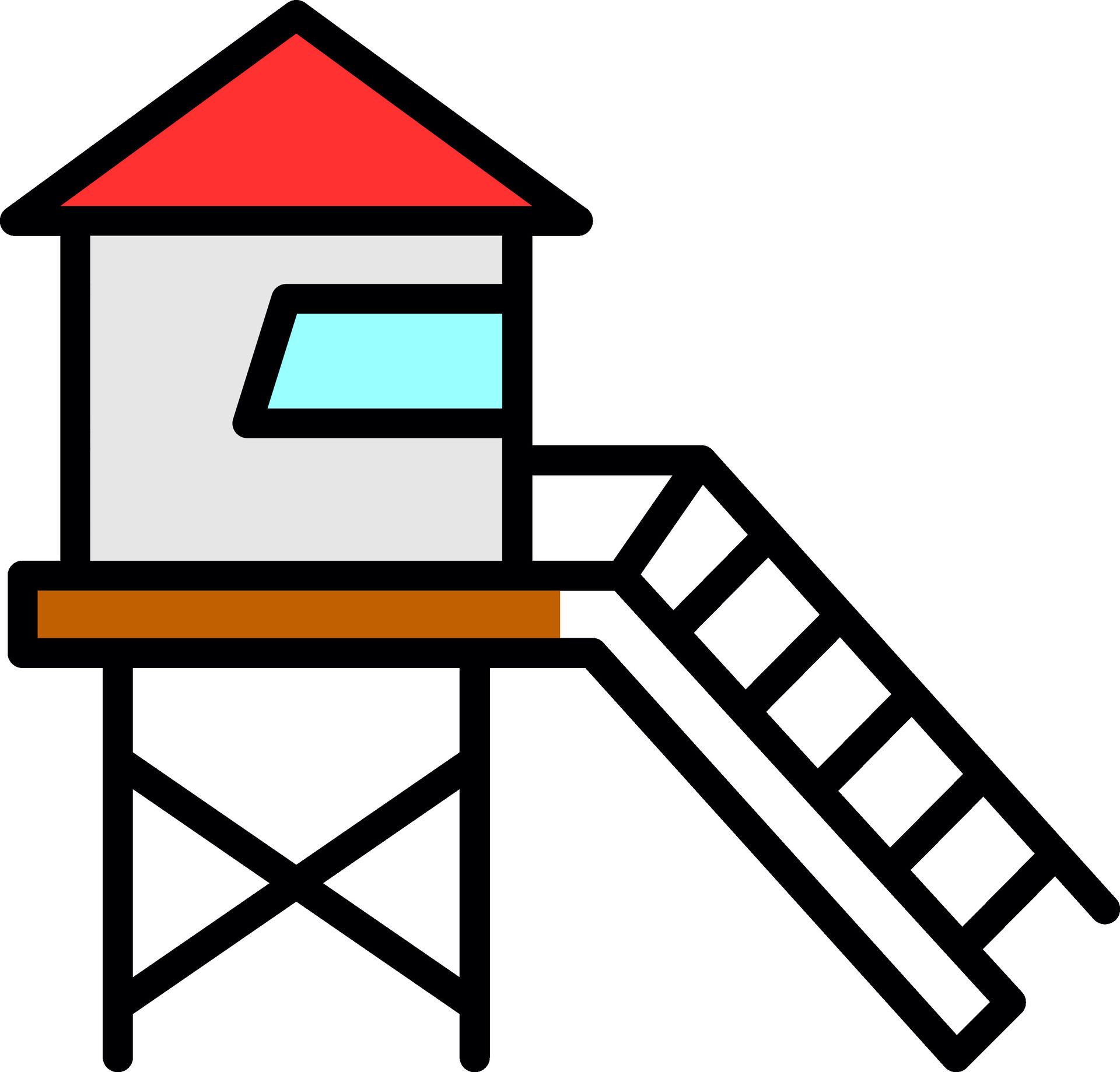 Lifeguard tower Vector Icon Design 24979960 Vector Art at Vecteezy