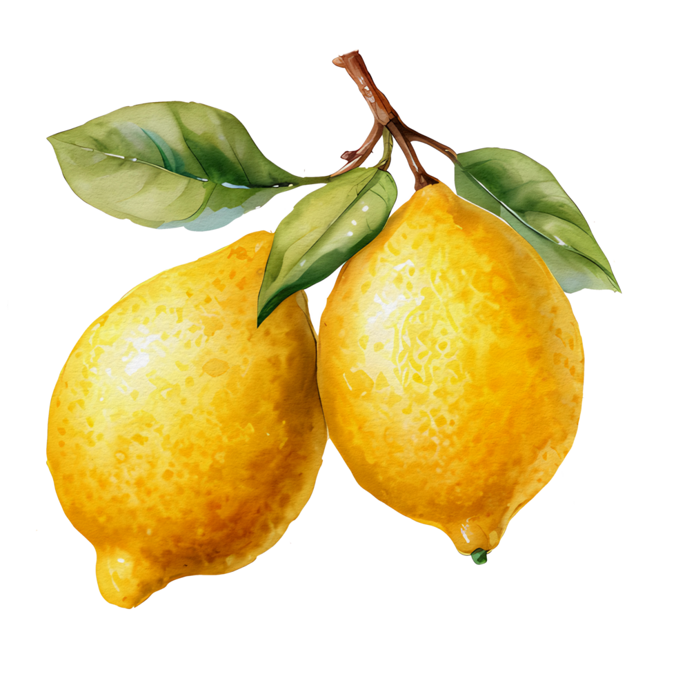 watercolor lemon, AI Generative 24994151 PNG