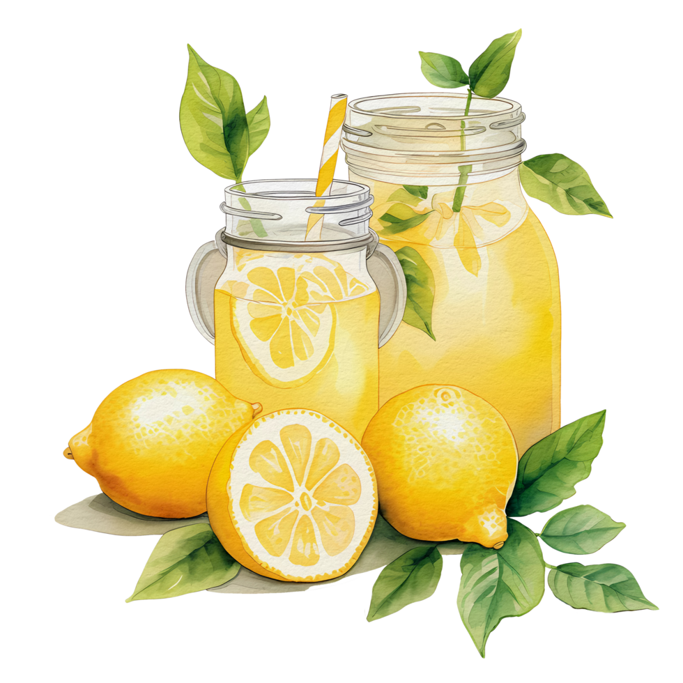 watercolor lemon, AI Generative 24994178 PNG