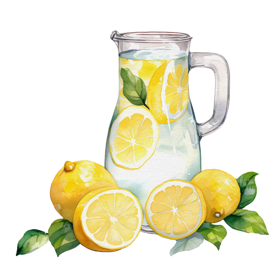 watercolor lemon, AI Generative 24994180 PNG