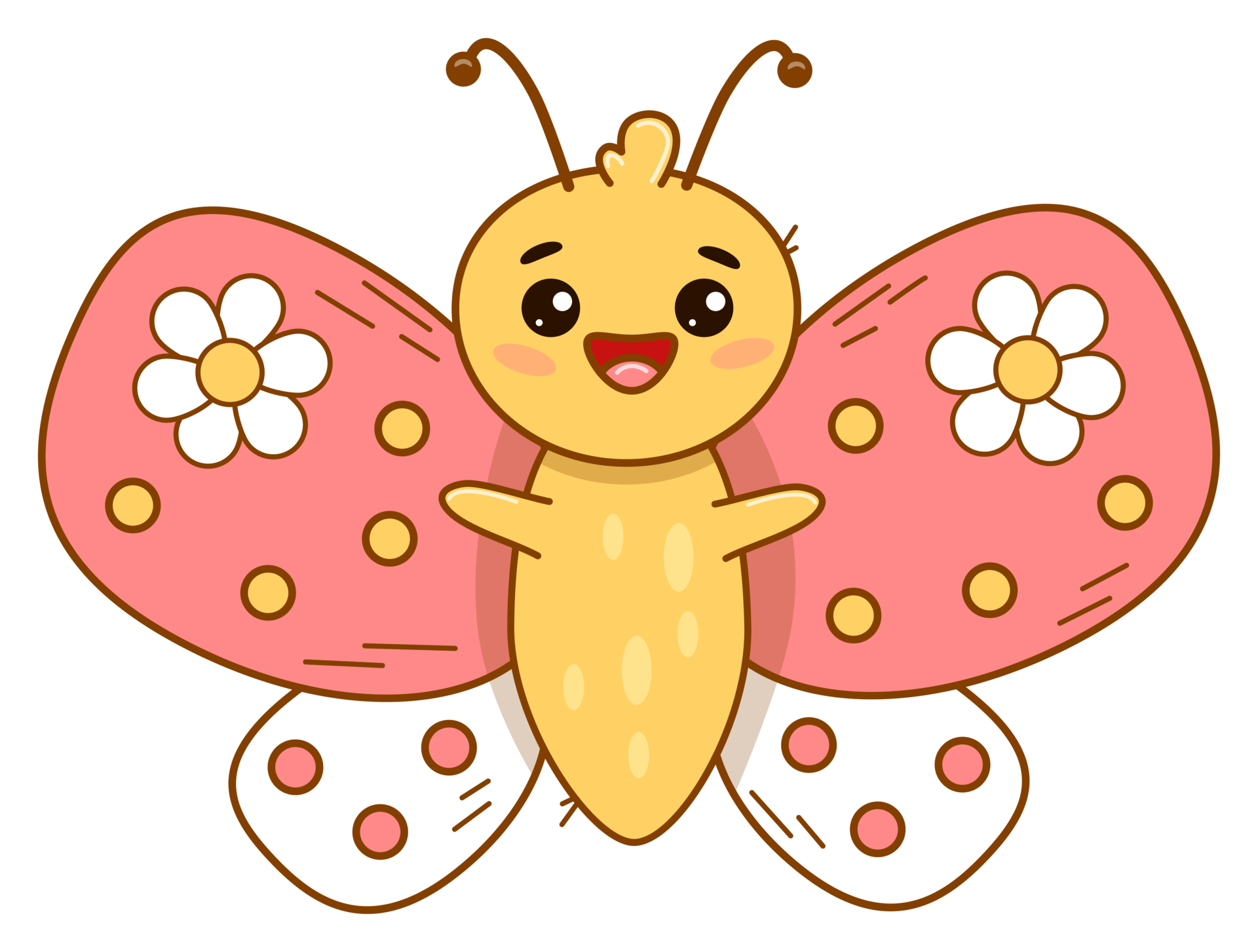 Happy Butterfly Sticker 24996799 Png