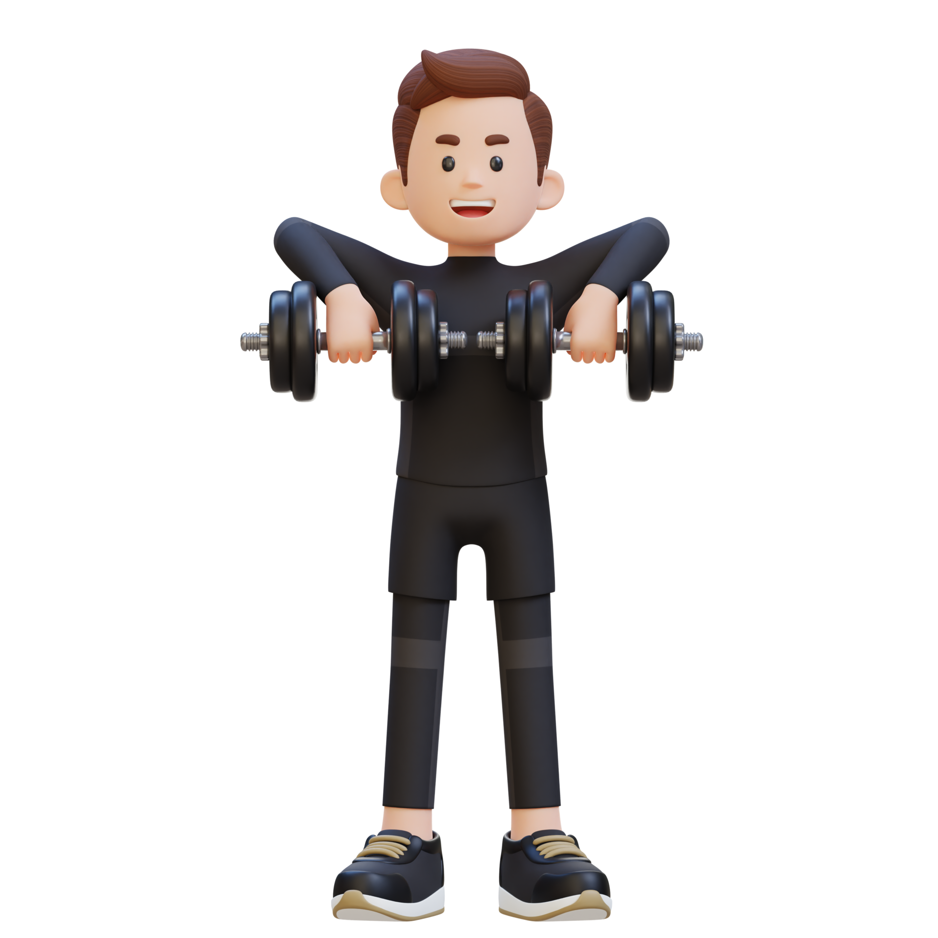3D Sportsman Character Performing Upright Row With Dumbbell 24999773 PNG 3D Sportsman Character Performing Upright Row With Dumbbell 24999773 PNG