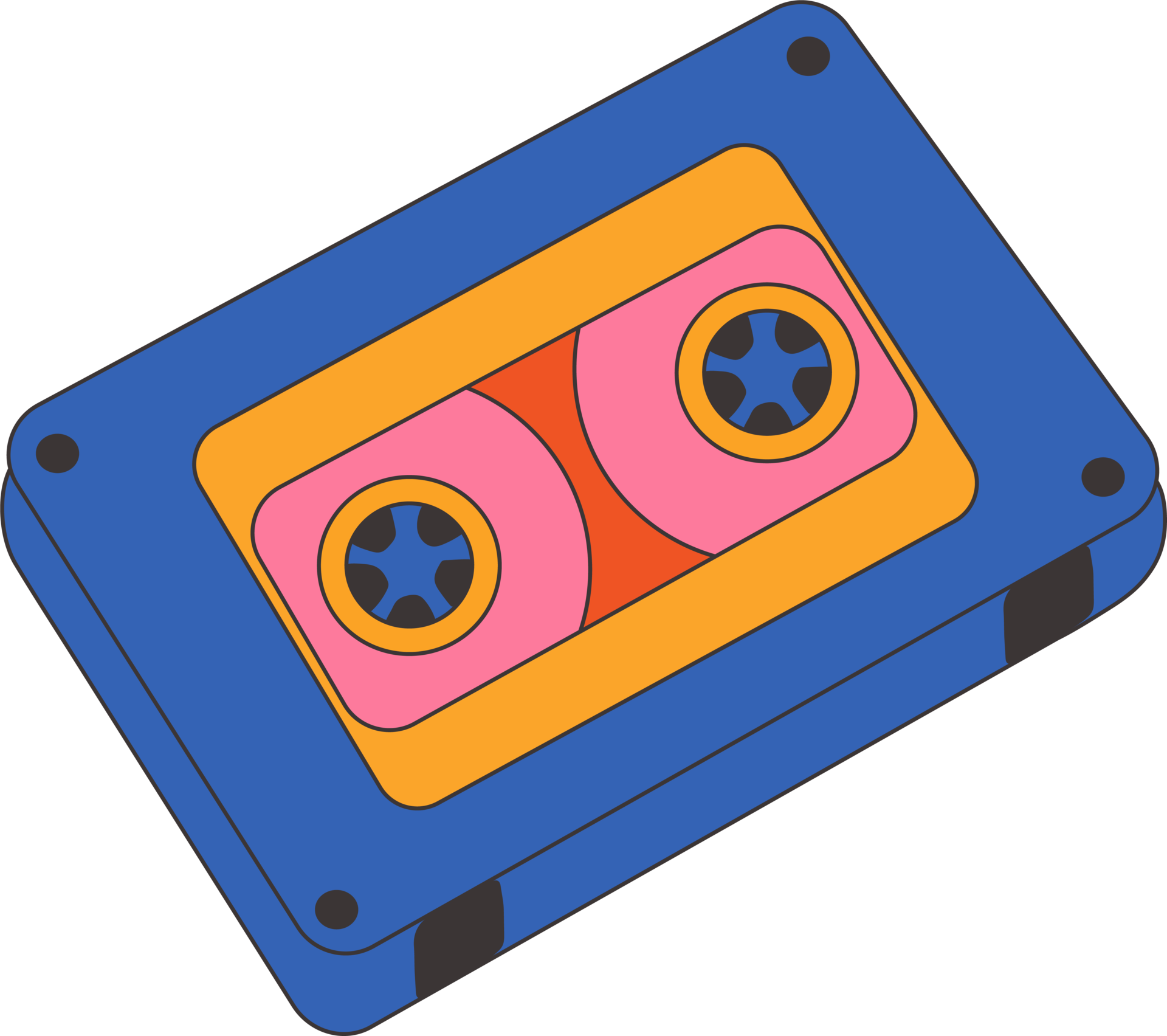 Retro Cassette Isolated Icon 25002166 Png