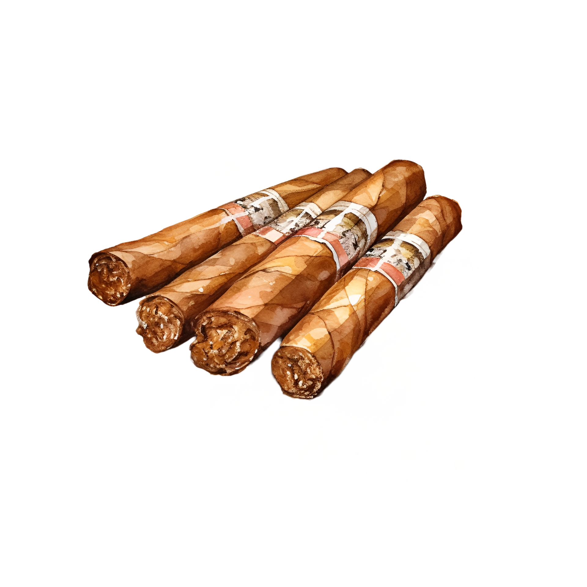 Cigars Watercolor Clipart Ai Generated 25005247 Png
