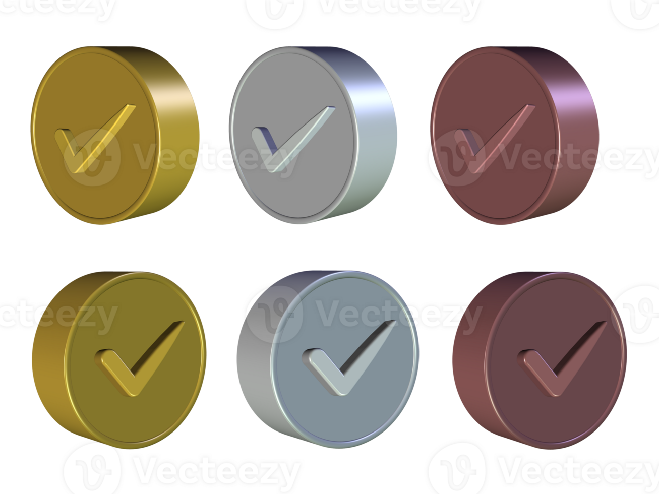 bundle of check mark sign 3D render 25006161 PNG