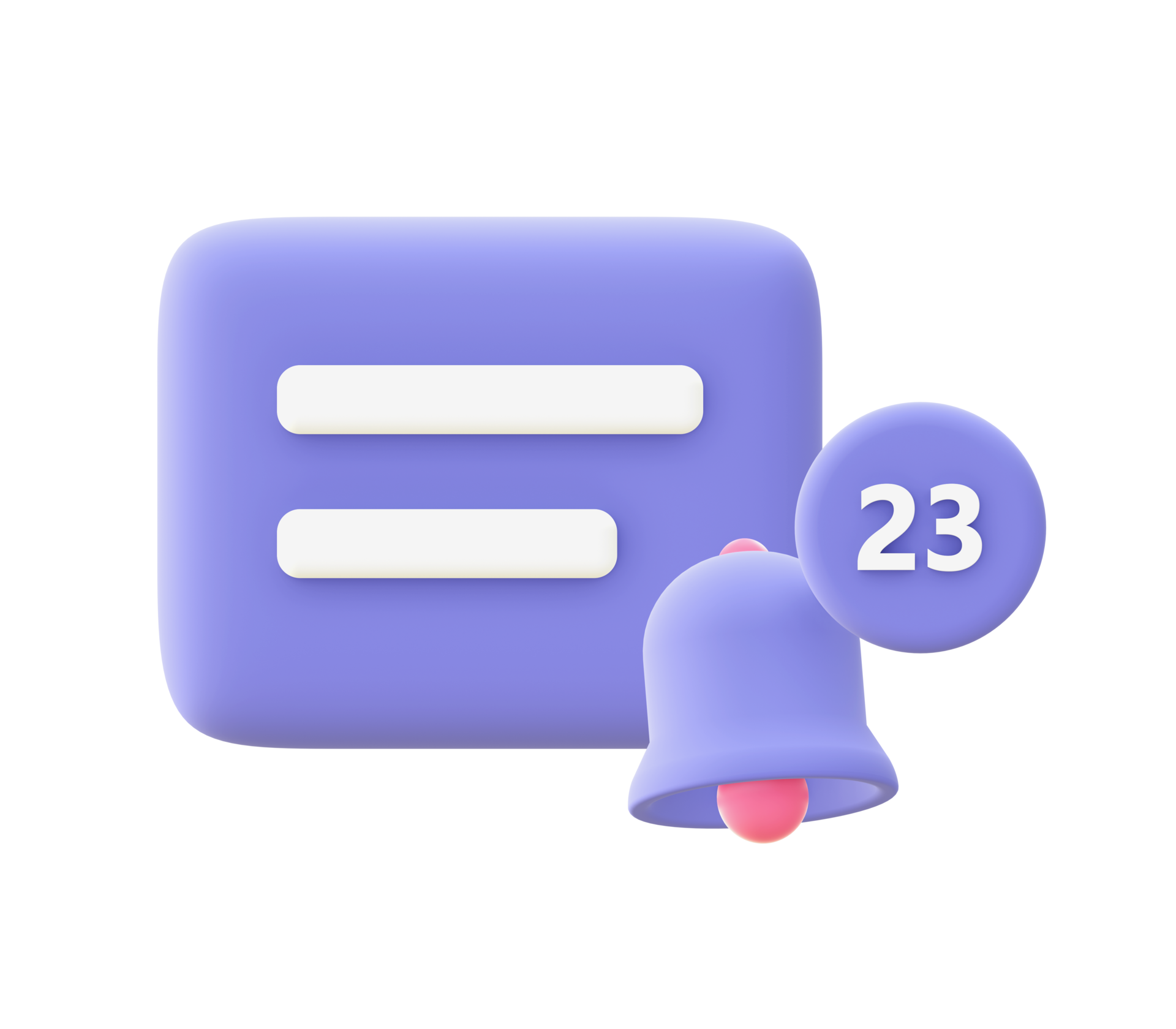 3d Illustration Icon Of Purple Bell Notification For Ui Ux Web Mobile Apps Social Media Ads