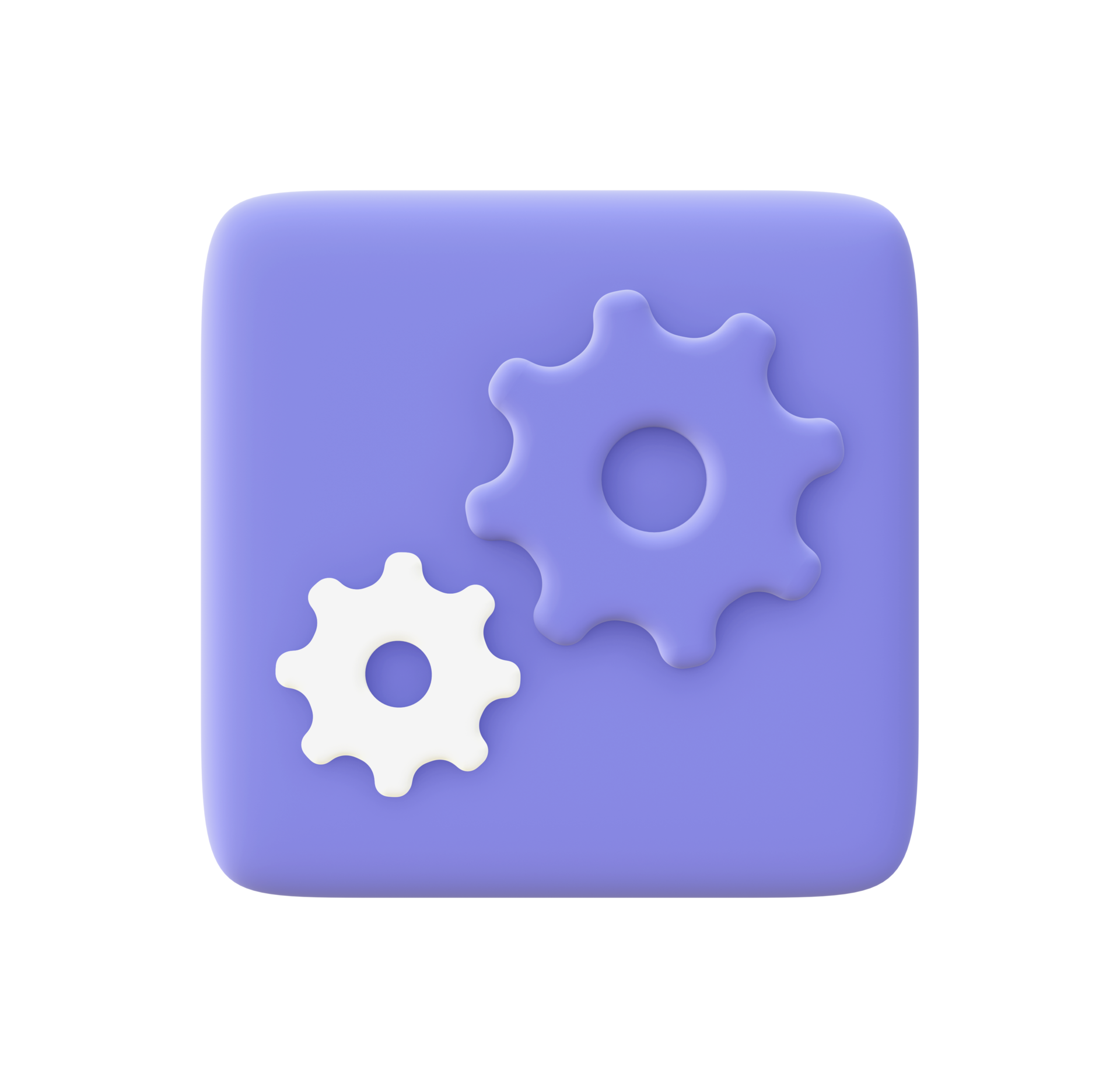 3d Illustration Icon Of Purple Gear Setting For Ui Ux Web Mobile Apps Social Media Ads Design