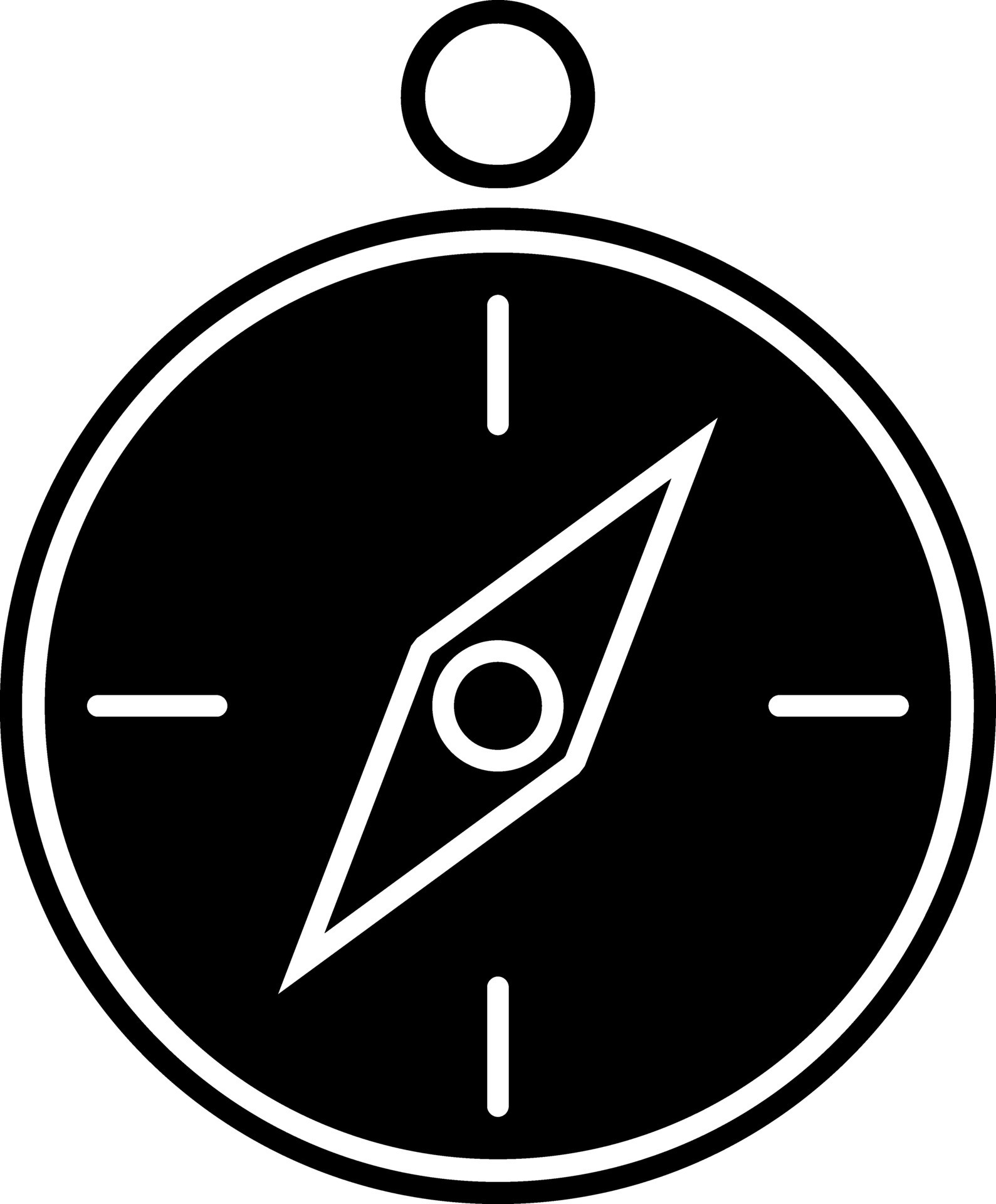 Isolated Black and White compass in flat style. 25006582 Vector Art at Vecteezy