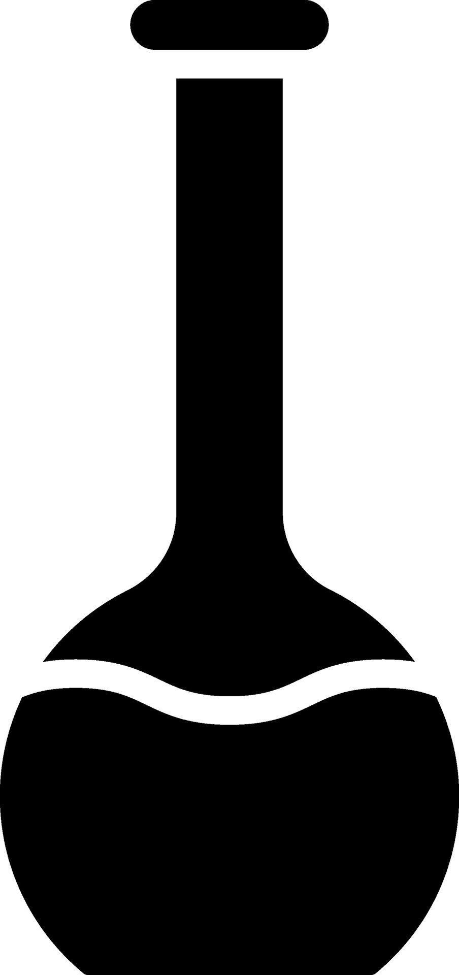 black and white Chemical Flask Icon In Flat Style. 25009021 Vector Art ...