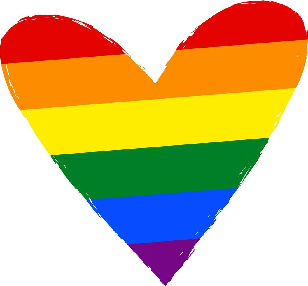 Rainbow printed heary element. LGBTQ pride heart concept. 25009366 ...