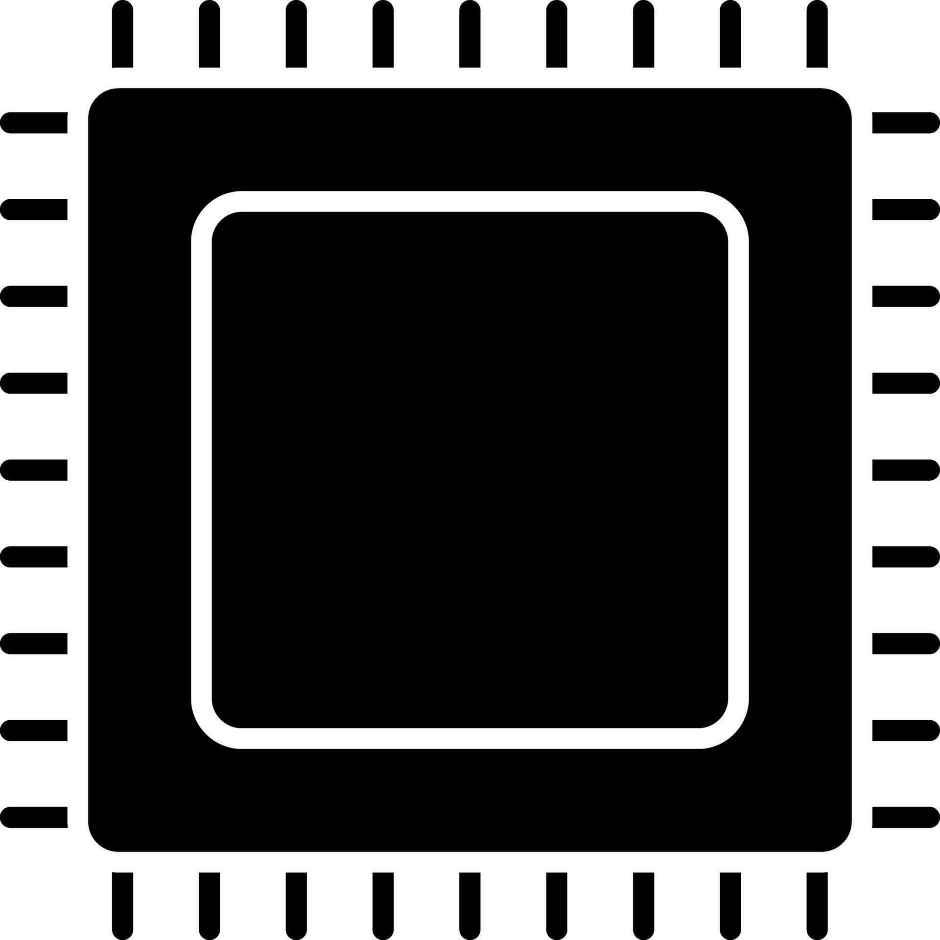Cpu Central Processing Unit Icon Or Symbol 25009414 Vector Art At Vecteezy
